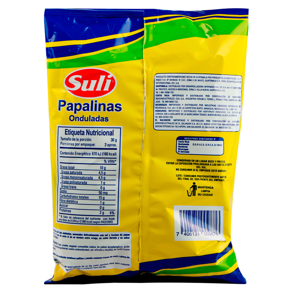 Papalina Suli Ondulada - 100gr - Paiz | Guatemala
