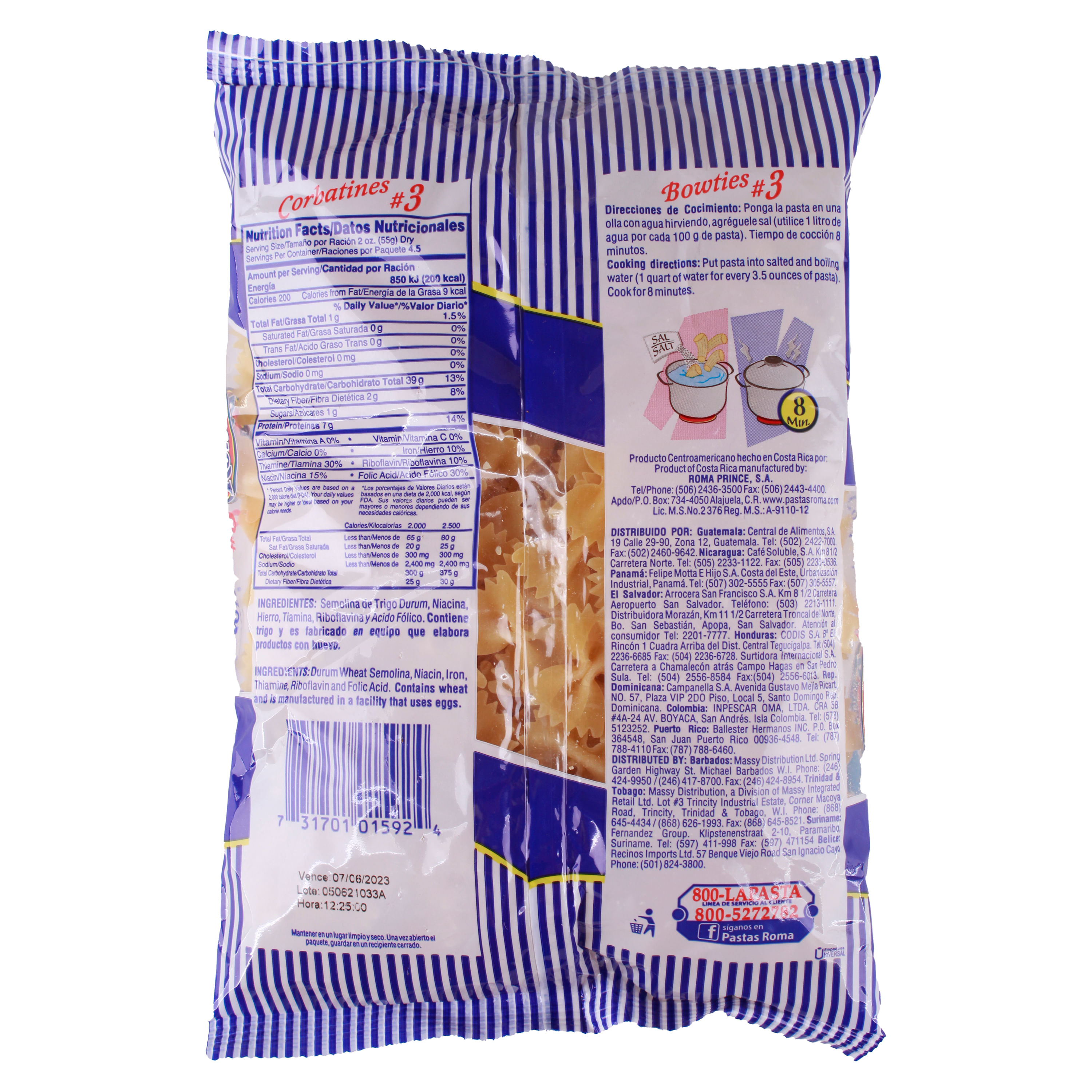 Comprar Pasta Roma Corbatines - 250 g | Walmart Walmart Guatemala