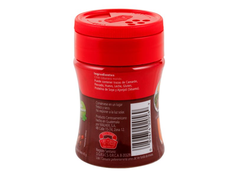 MALHER® Chile Cobanero en Polvo Frasco 45g