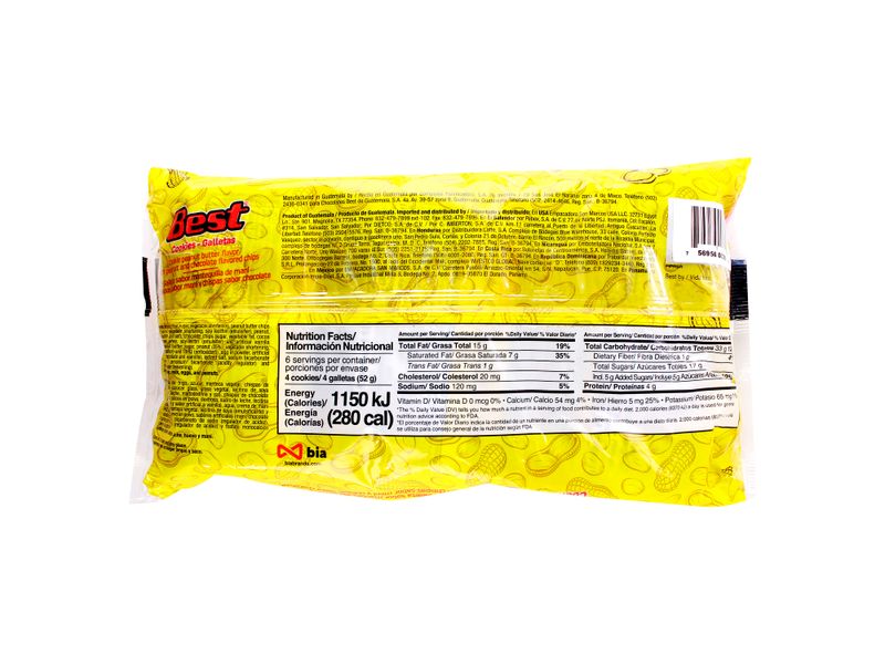 Galleta Best Horneada Mani - 52gr - Walmart | Compra en línea