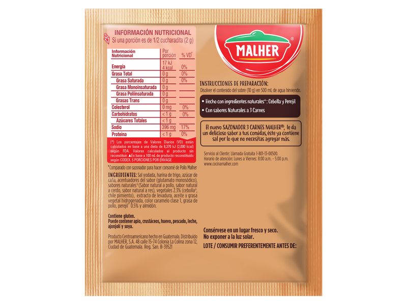 Comprar Consome Malher 3 Carnes 4 uds -10 g | Walmart Walmart Guatemala