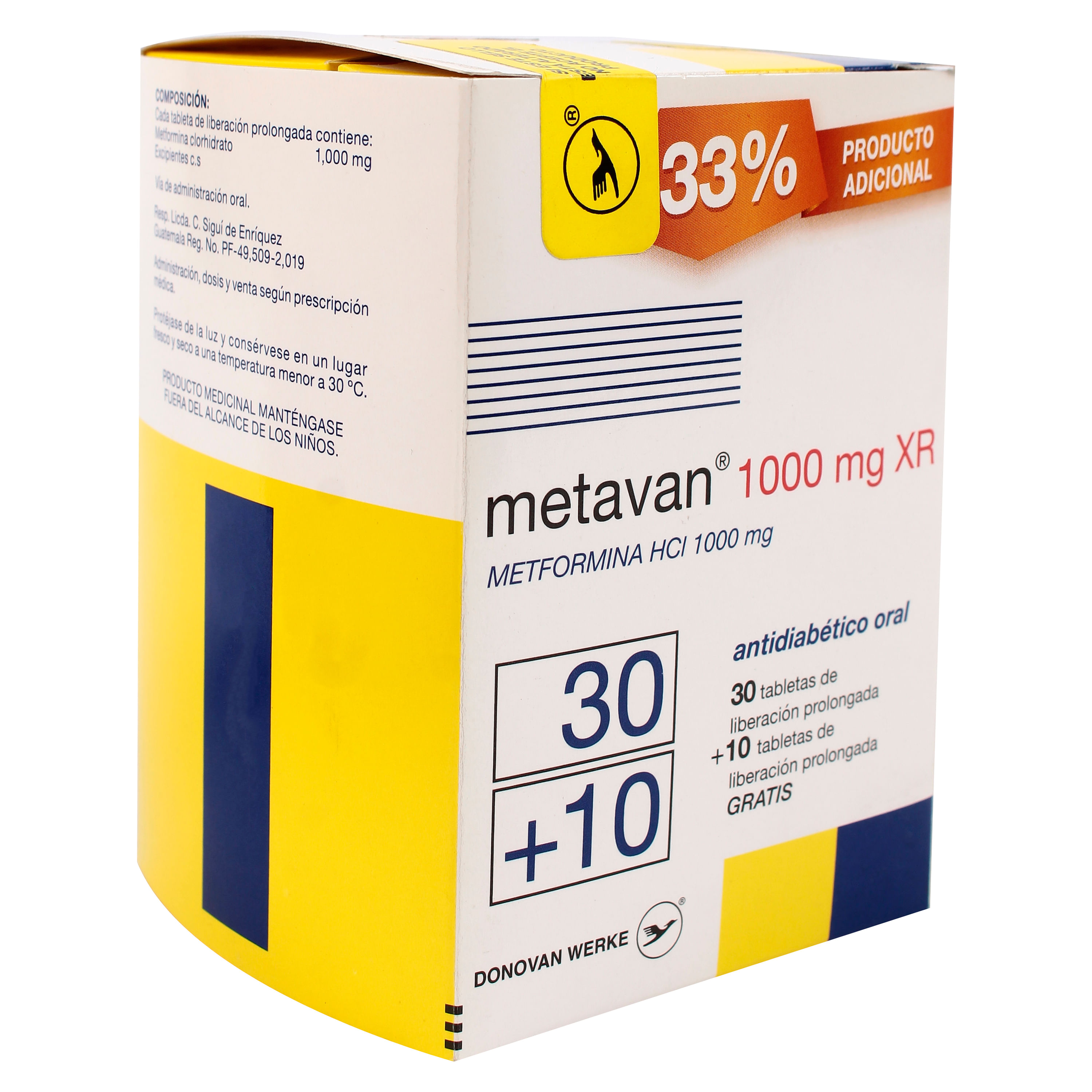 Comprar Metavan Xr 1 G 30 Tabletas | Walmart Guatemala - Paiz | Guatemala