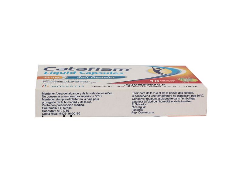 Comprar Cataflam Novartis 50mg X 10 Capsulas Blandas Walmart Guatemala