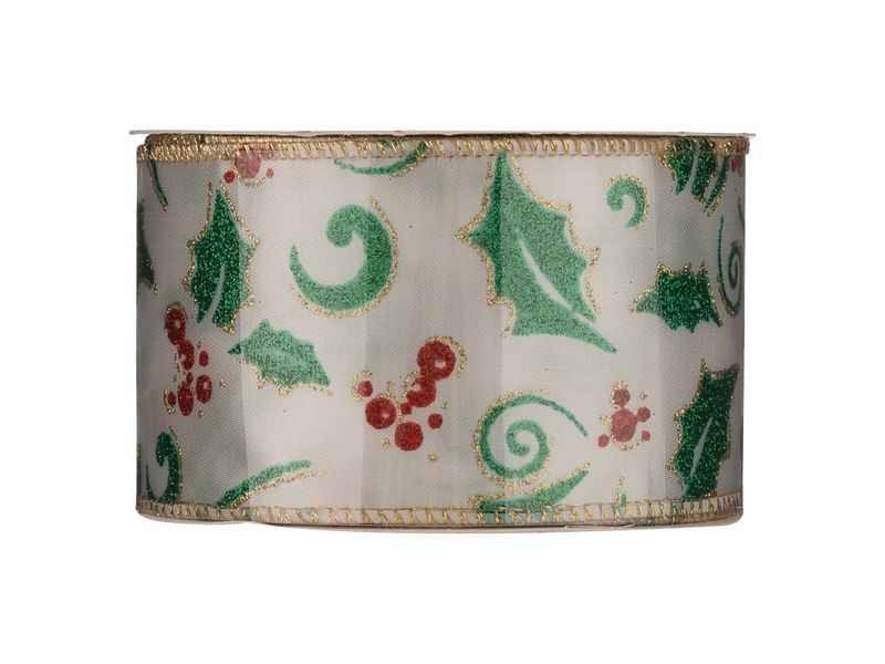 Comprar Listón Holiday Time Decorado 6.35cm x 5m | Walmart Guatemala