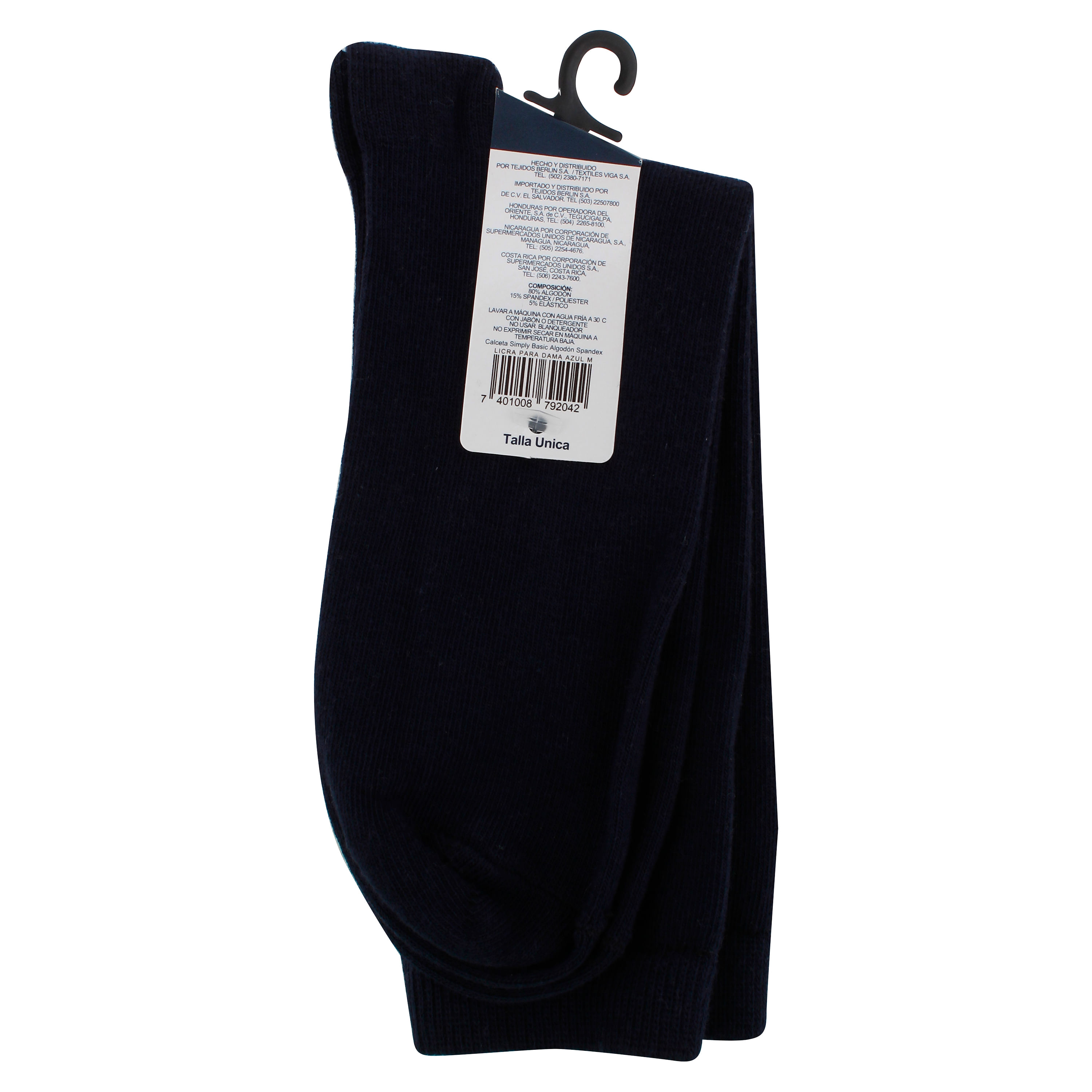 Comprar Calceta Simply Basic Algodon Licra Azul | Walmart Guatemala