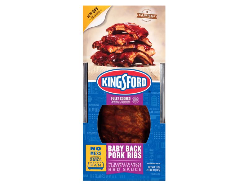 Comprar Baby Back Ribs Kingsford Smoked 24 Oz | Walmart Guatemala
