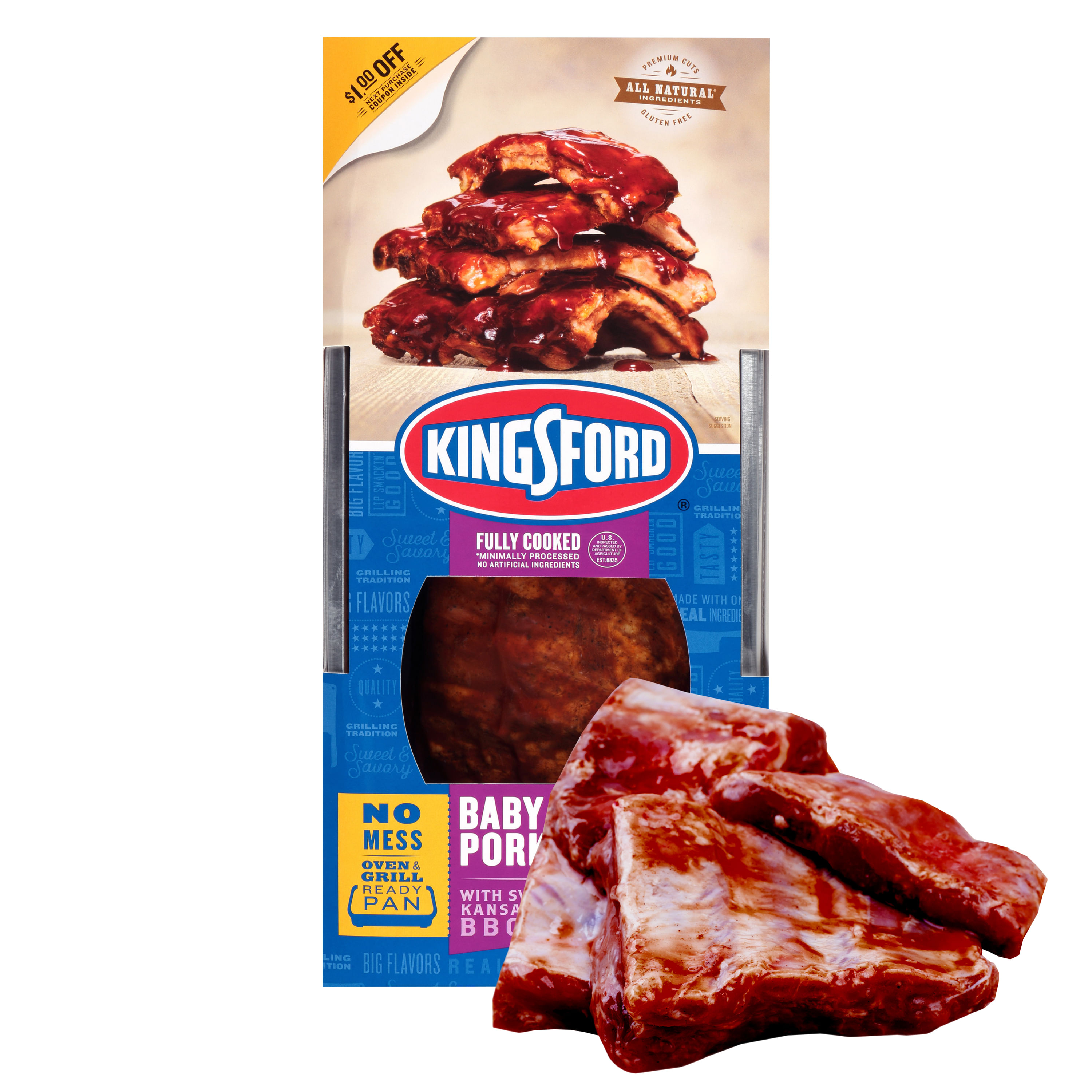 Comprar Baby Back Ribs Kingsford Smoked 24 Oz | Walmart Guatemala