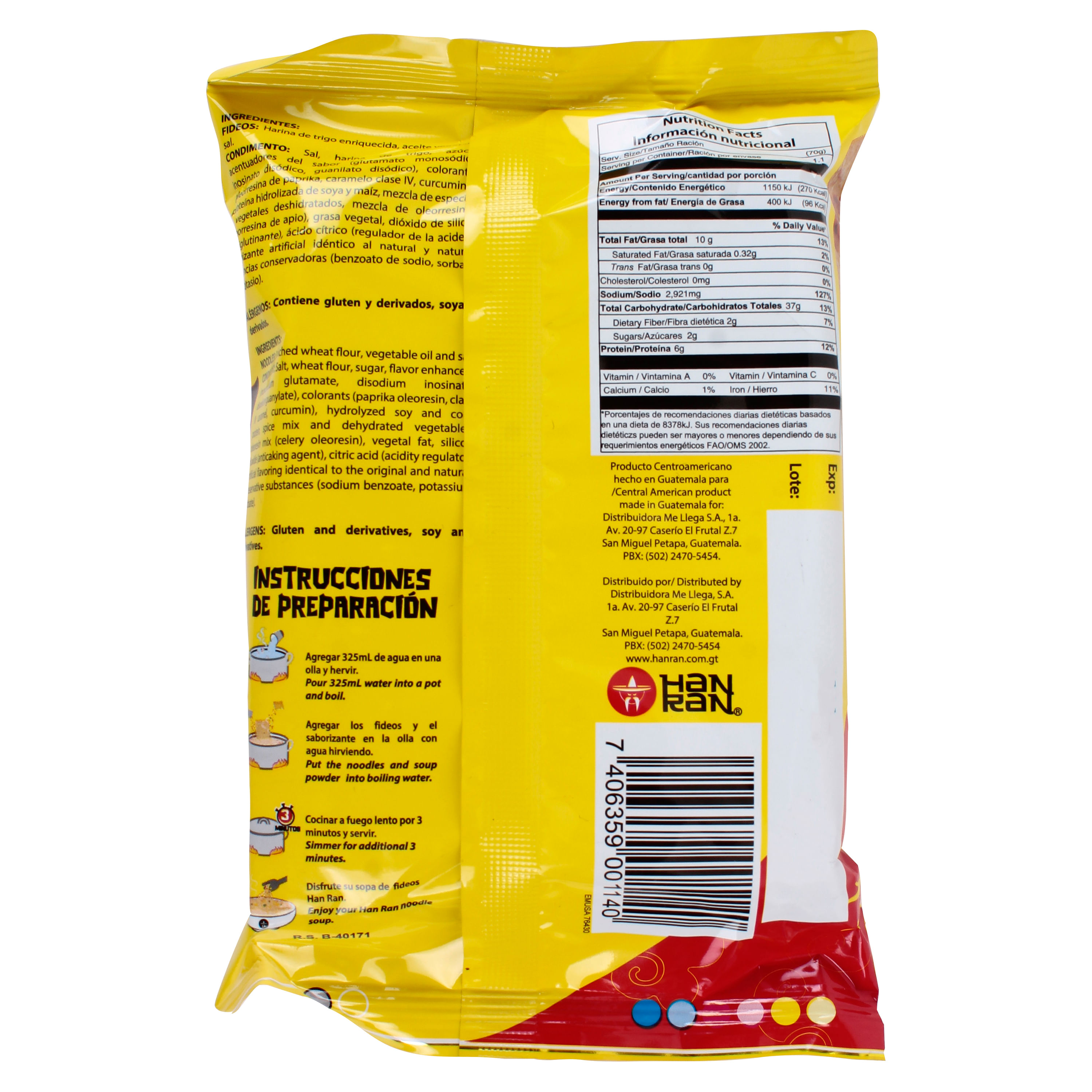 Comprar Sopa Han Ran De Pollo Picante - 80 g | Walmart Guatemala ...