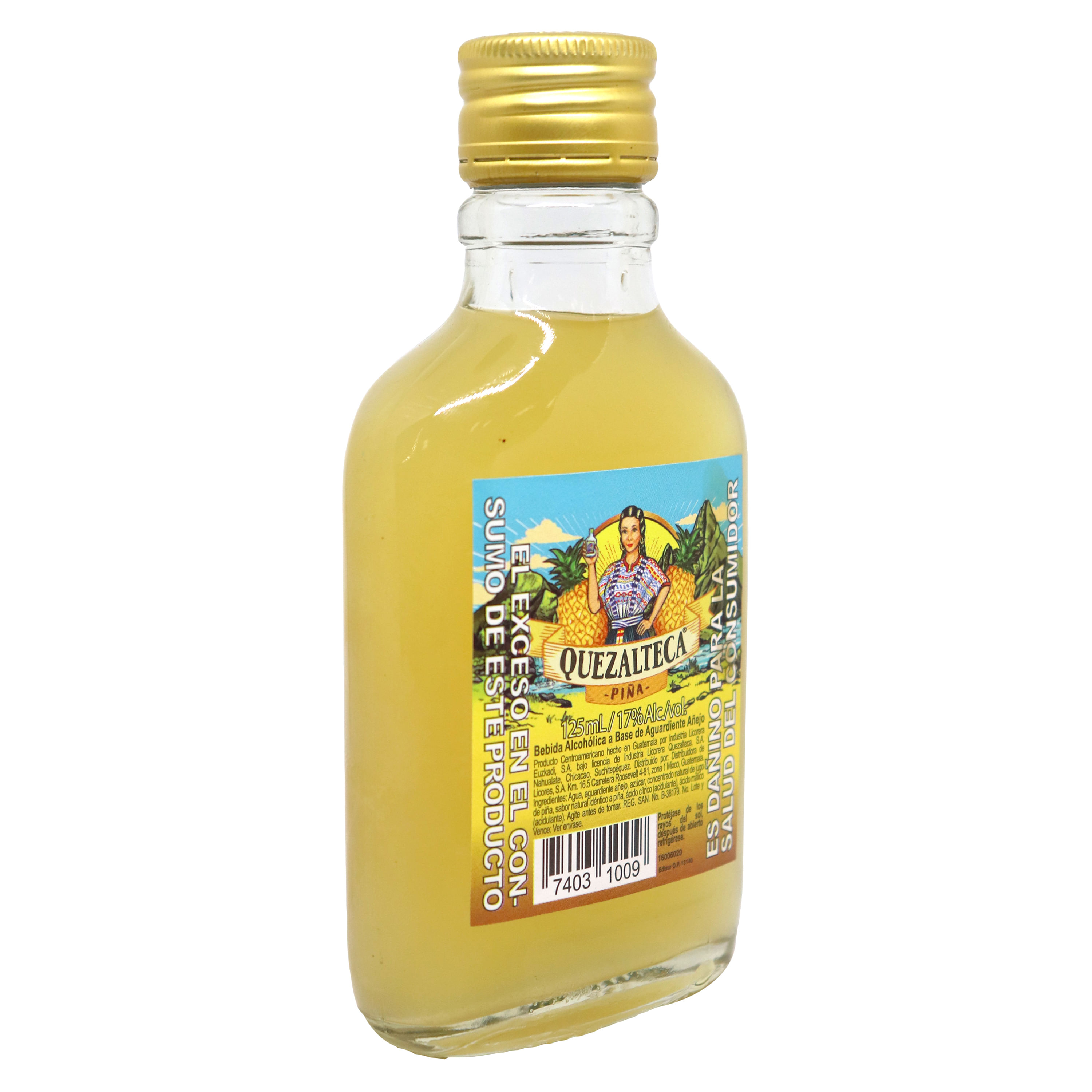 Comprar Aguardiente Quezalteca Piña - 125ml | Walmart Guatemala - Maxi ...