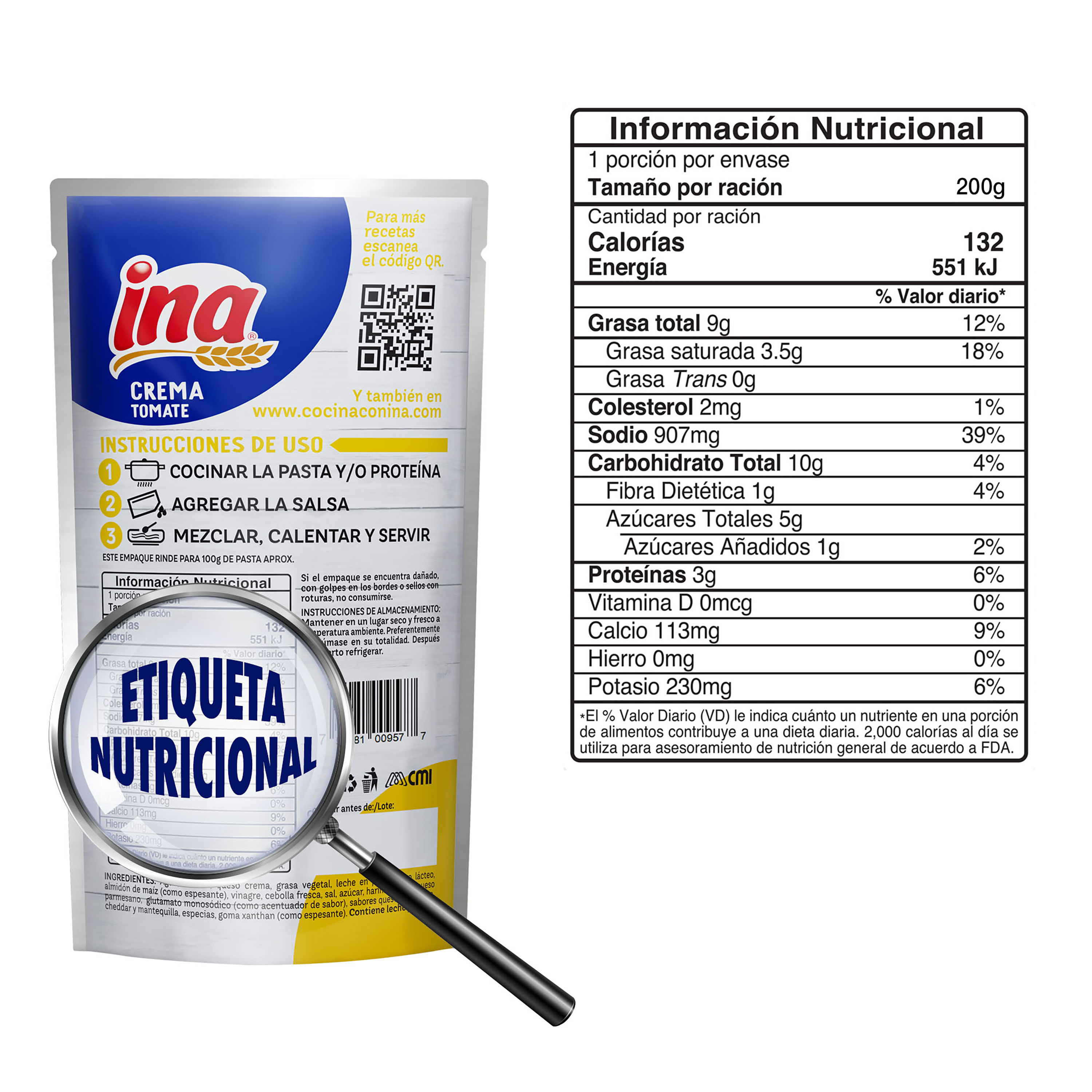 Comprar Salsa Ina Sabor Crema Y Tomate - 200 g | Walmart Guatemala