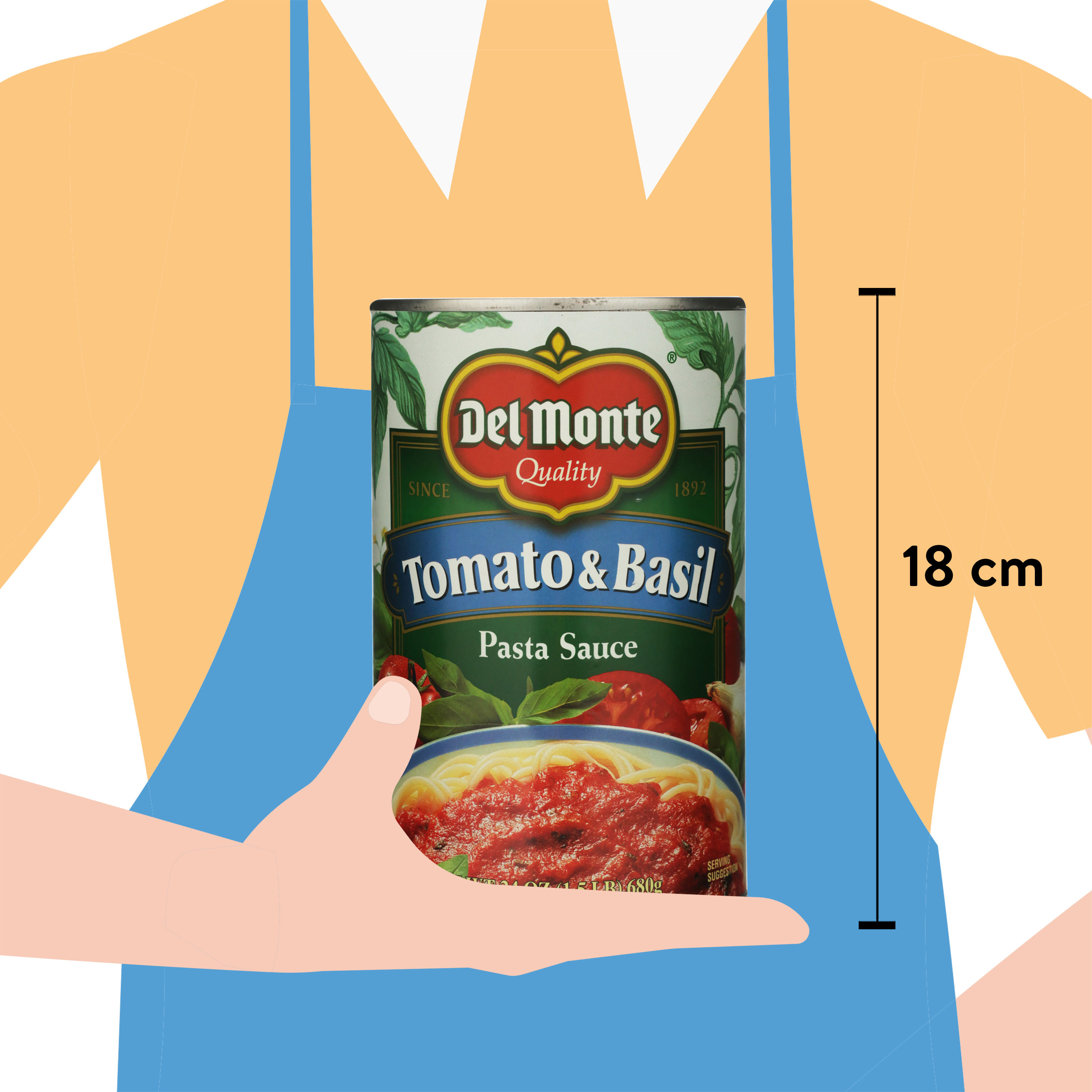 Salsa Del Monte Tomate Albahaca - 680gr