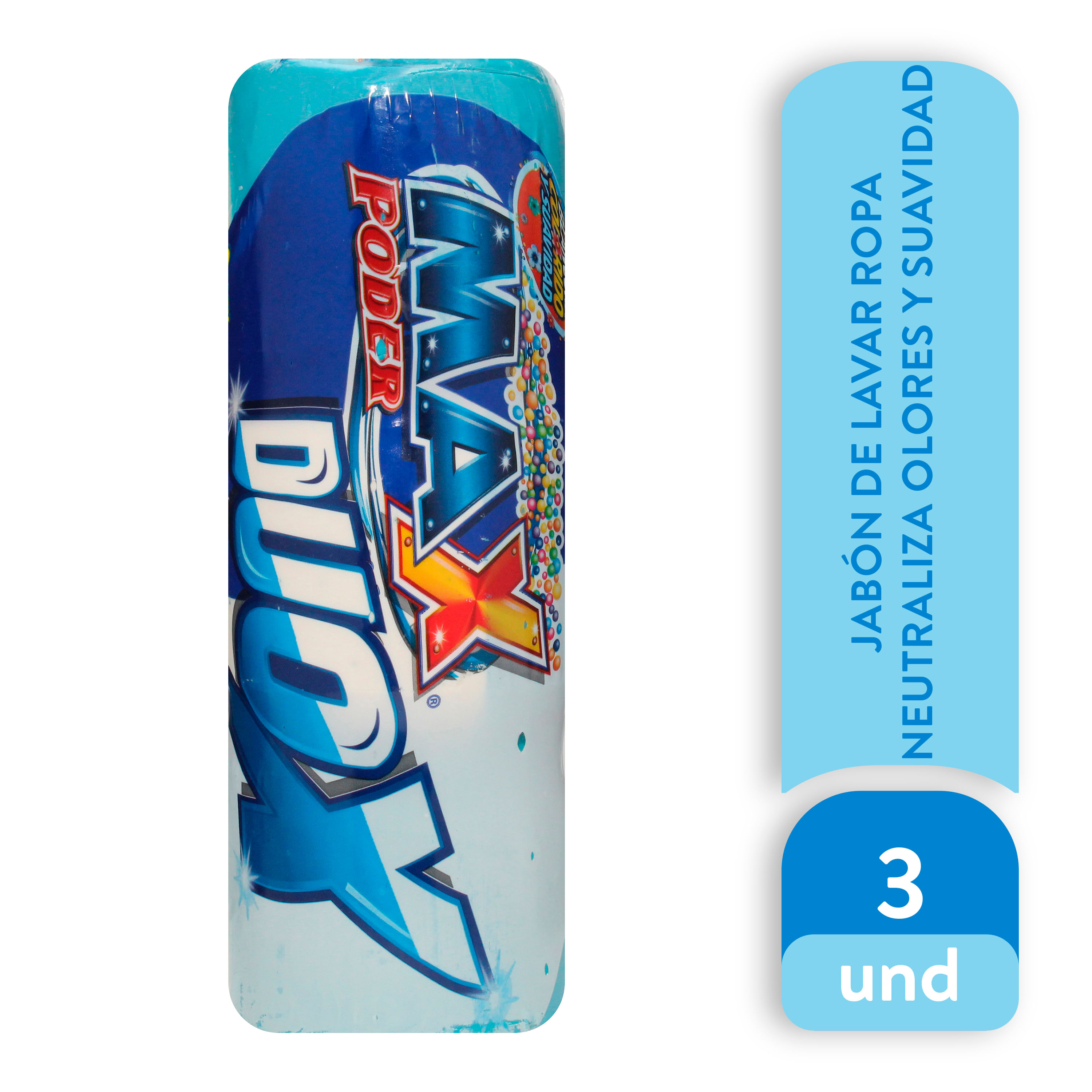 Comprar Jabón Max Poder Duox Azul 3Pk 1275Gr | Walmart GT - Maxi ...