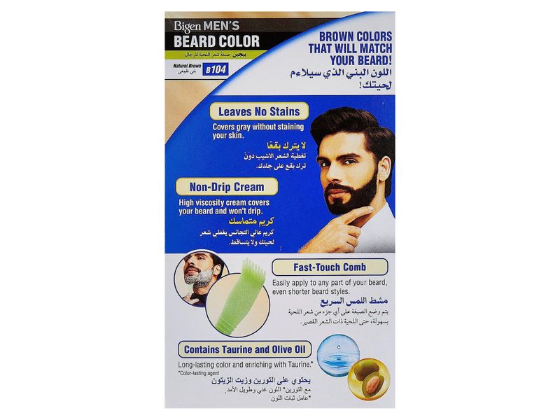 Bigen Mens Tinte Barba Y Bigote 104 40gr