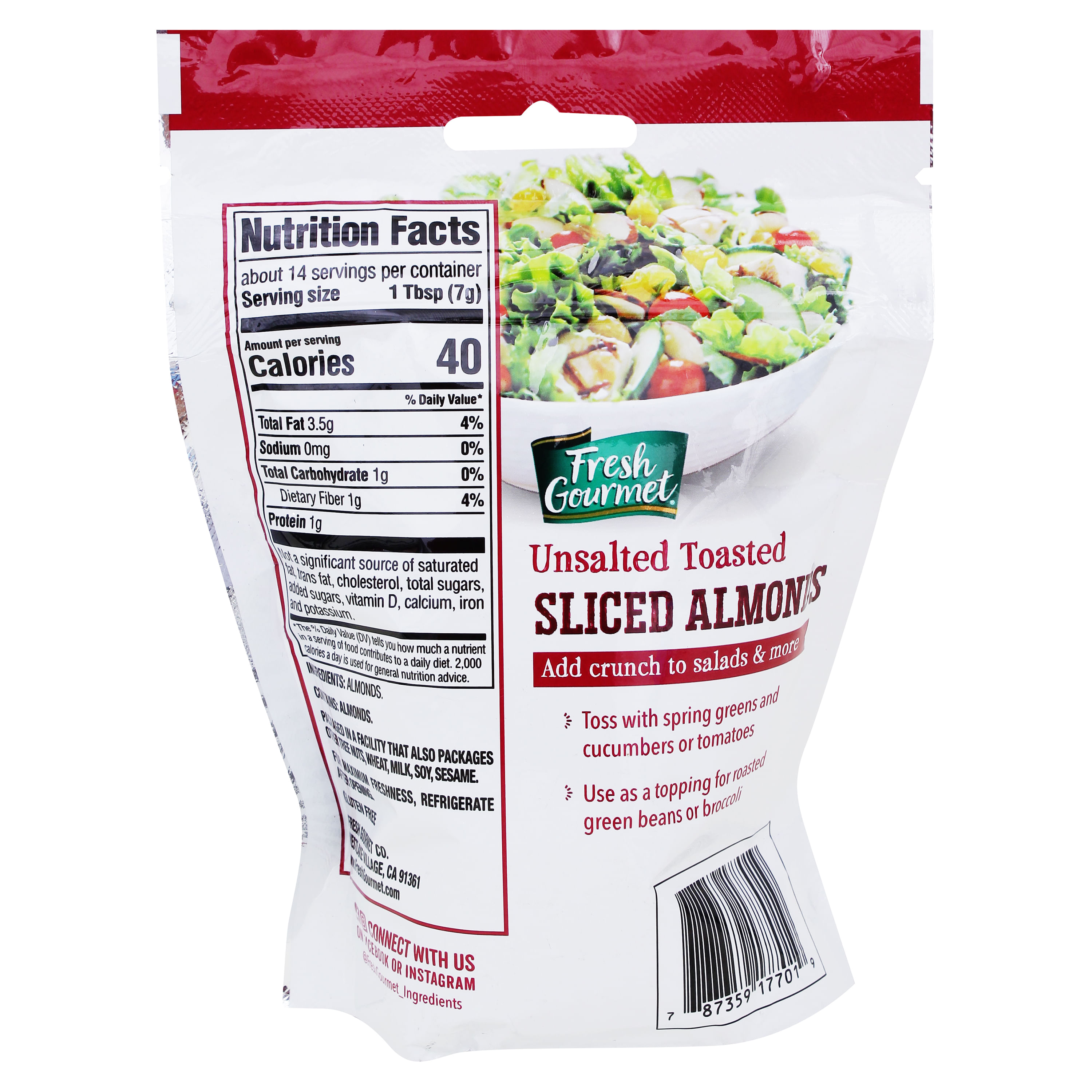 Comprar Topping Fresh Gourmet Almendra Sliced - 99 g | Walmart Guatemala