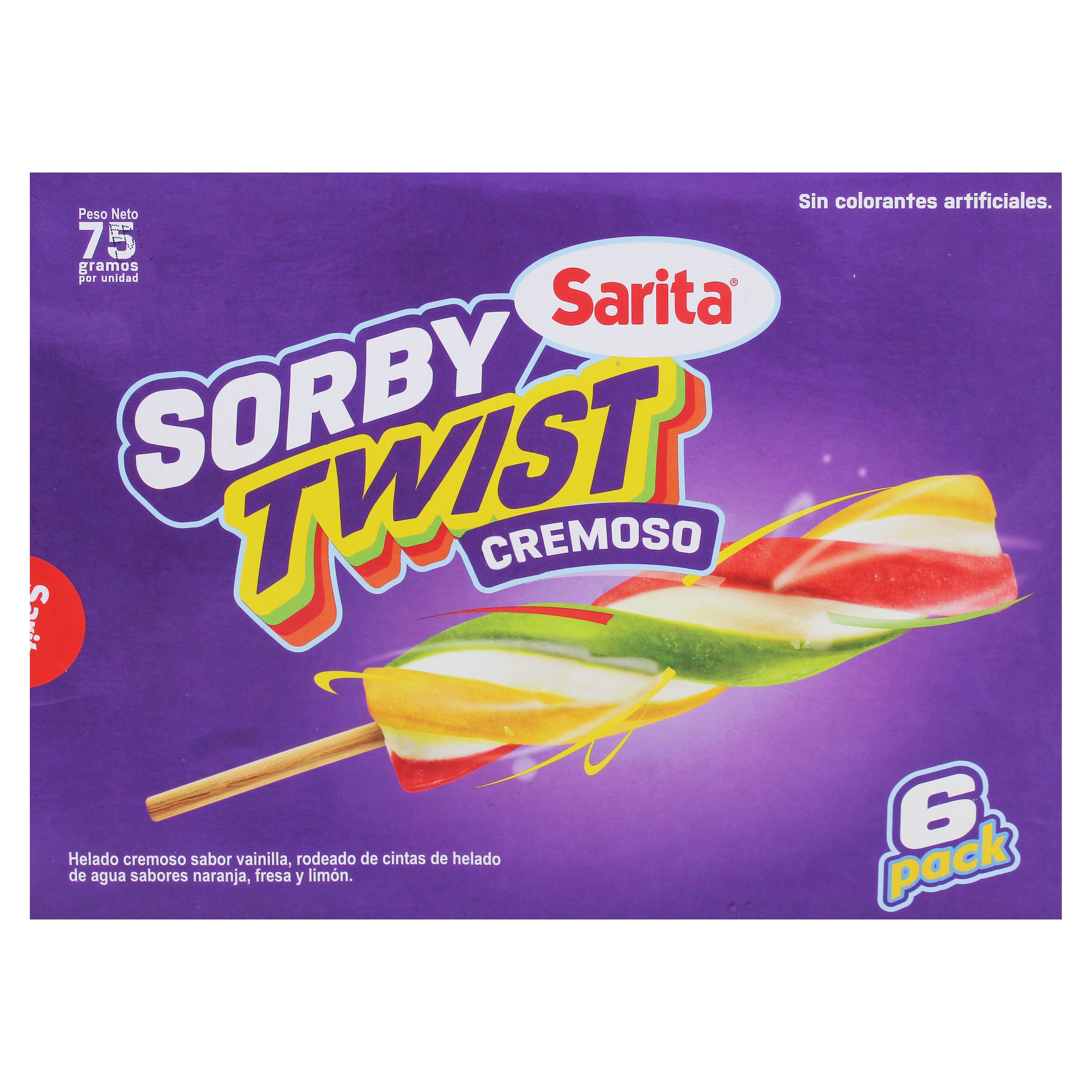 Comprar Helado Sarita Sorby Twist Cremoso 6 pack - 450 g | Walmart ...