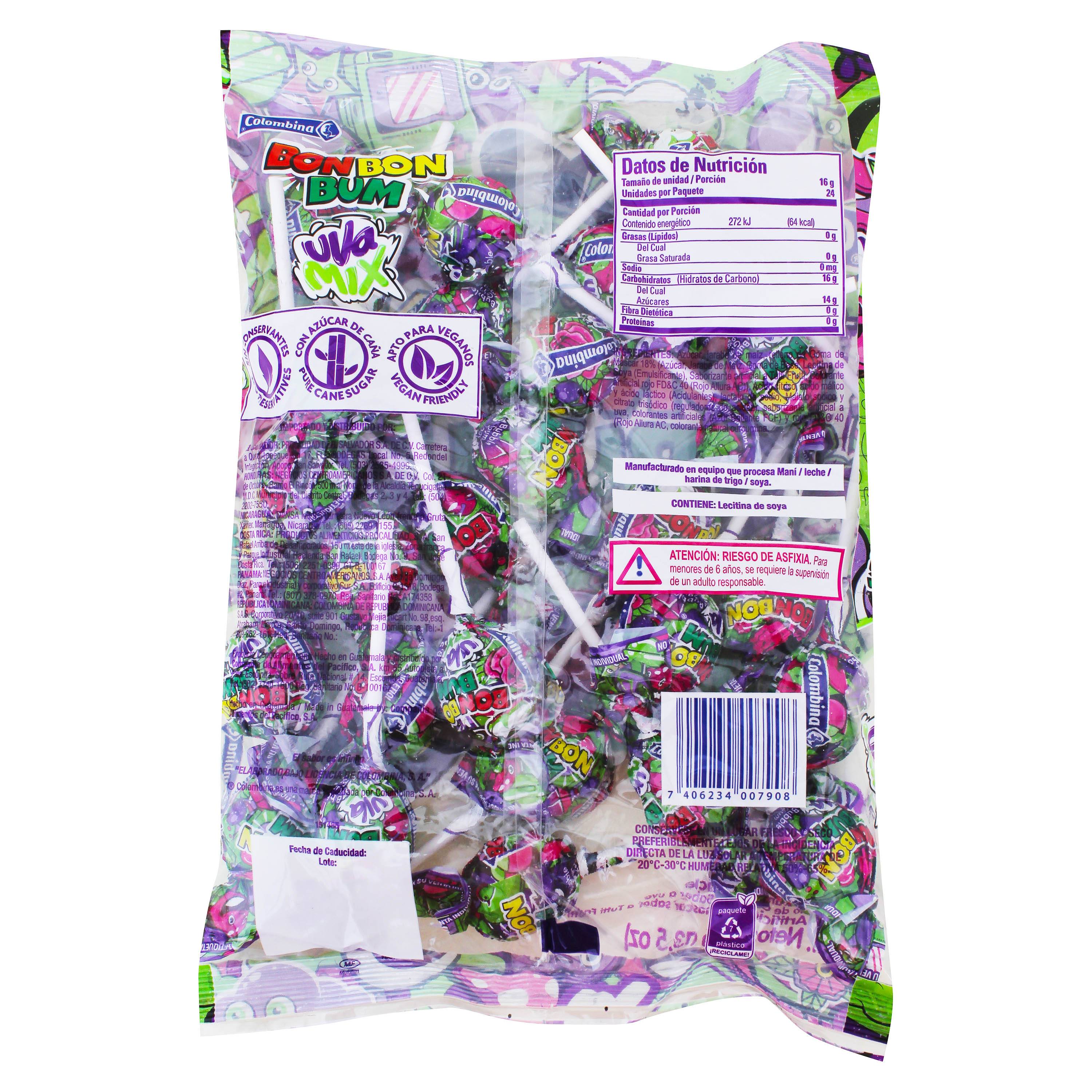 Comprar Paleta Bom Bom Bum uva mix -16 g | Walmart Guatemala