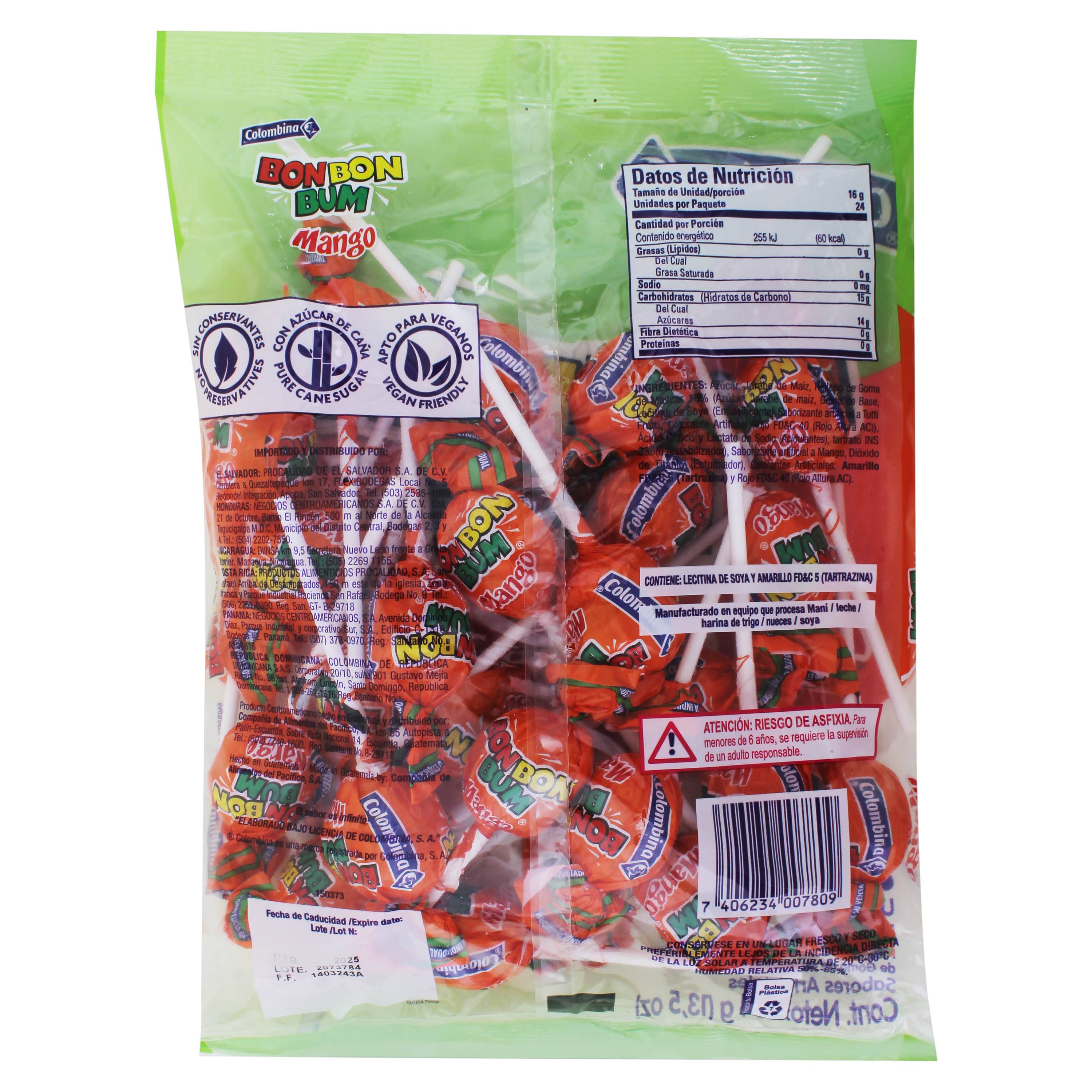 Comprar Dulce Colombina Bon Bon Bum Mango - 16 g | Walmart Guatemala ...