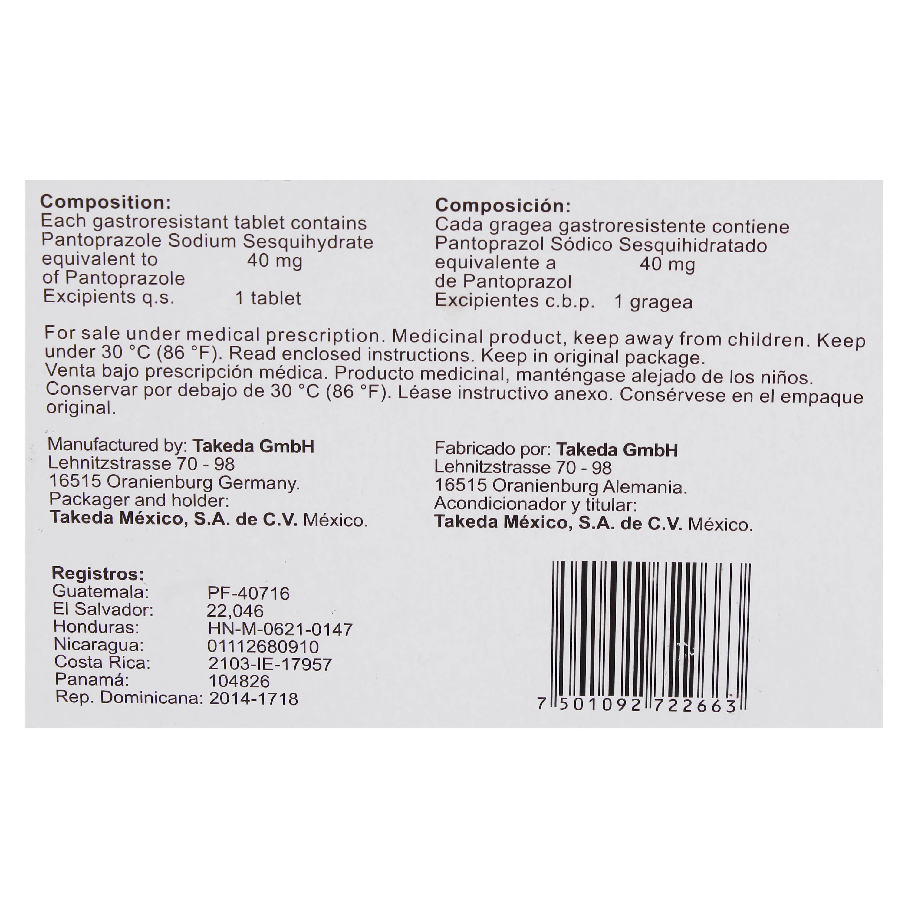 Comprar Pantecta 40 Mg 14 Tabletas Ea | Walmart Guatemala
