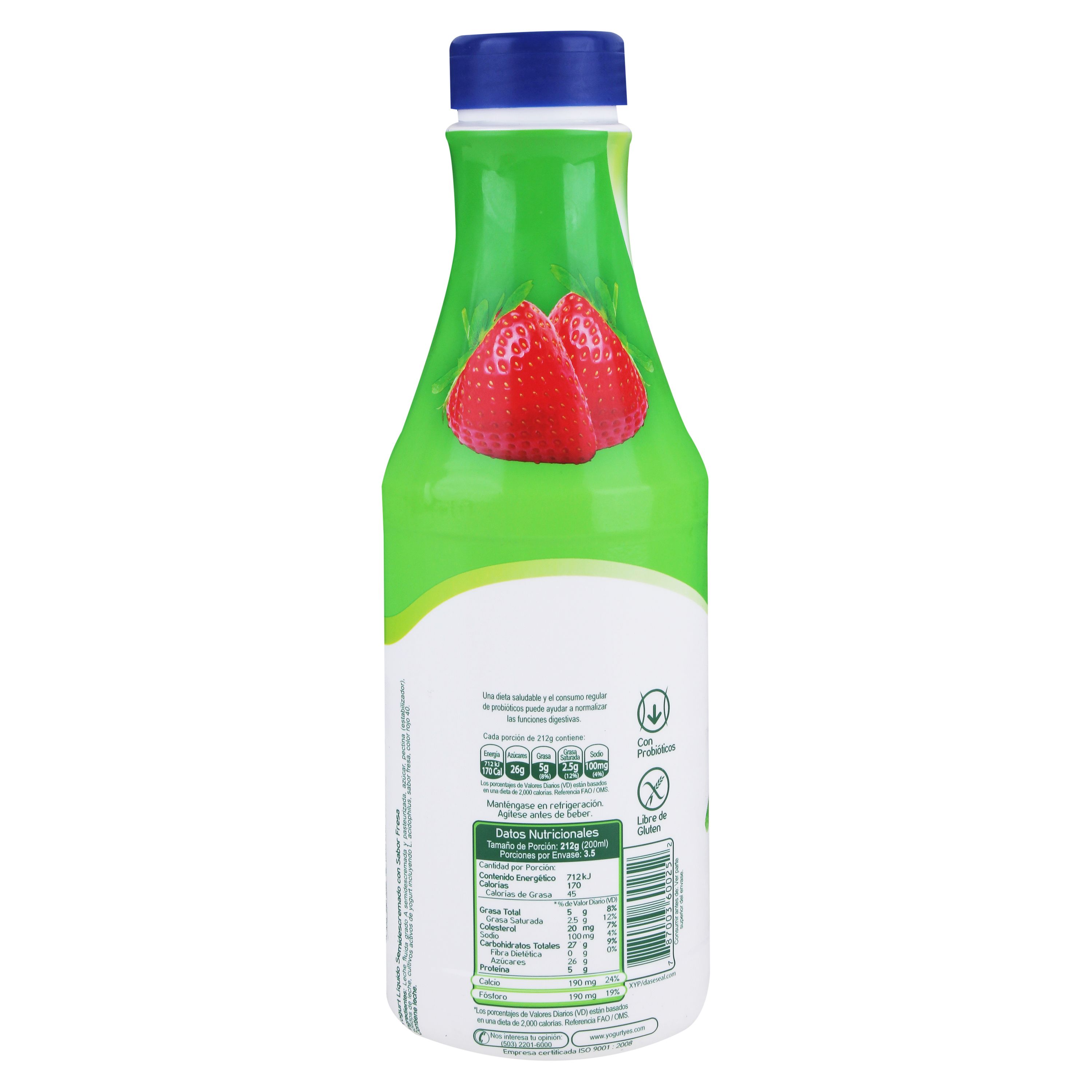 Comprar Yogurt Líquido Yes Fresa - 750 g | Walmart Guatemala - Maxi ...
