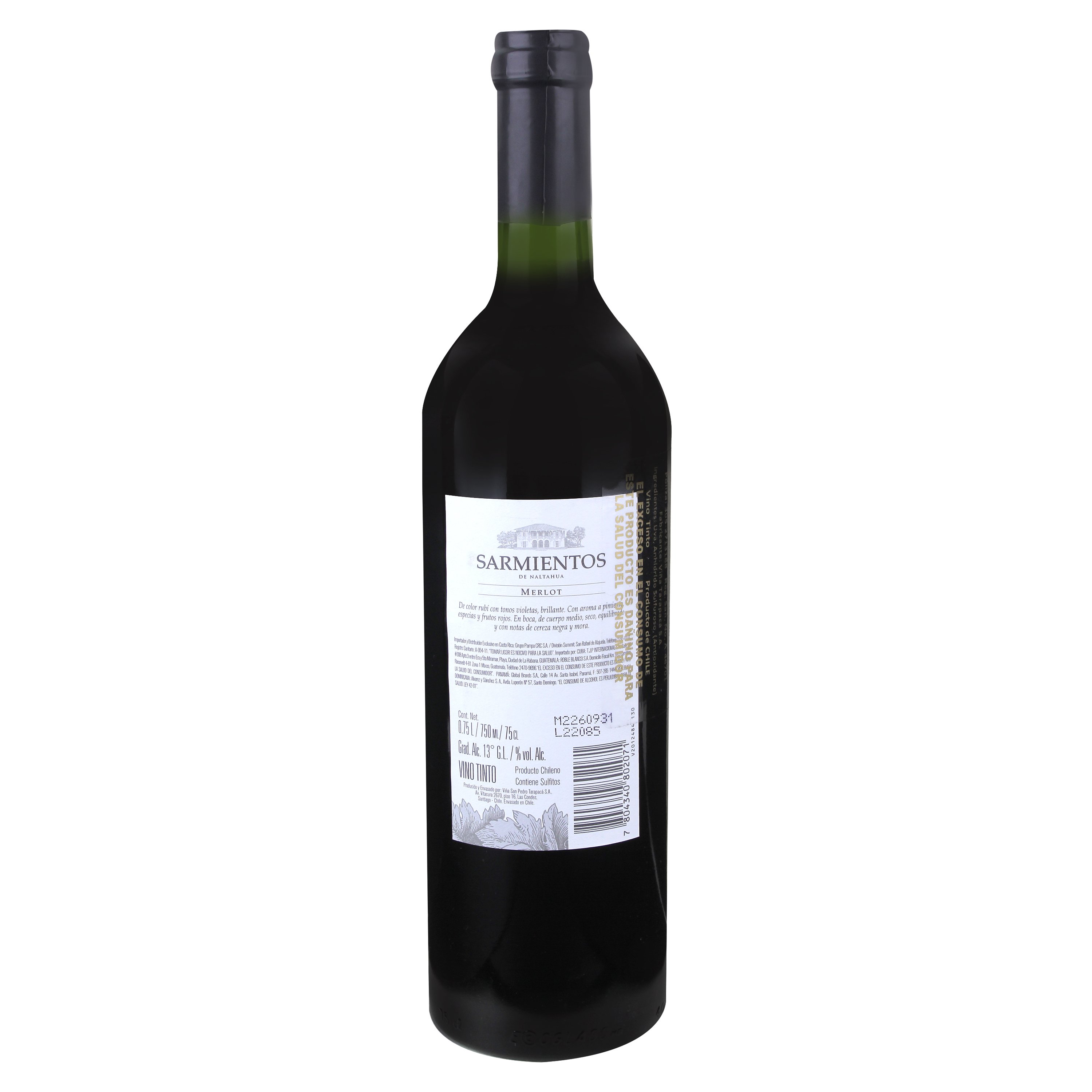 Comprar Vino Tinto Sarmientos Tarapacá Merlot - 750ml | Walmart Guatemala