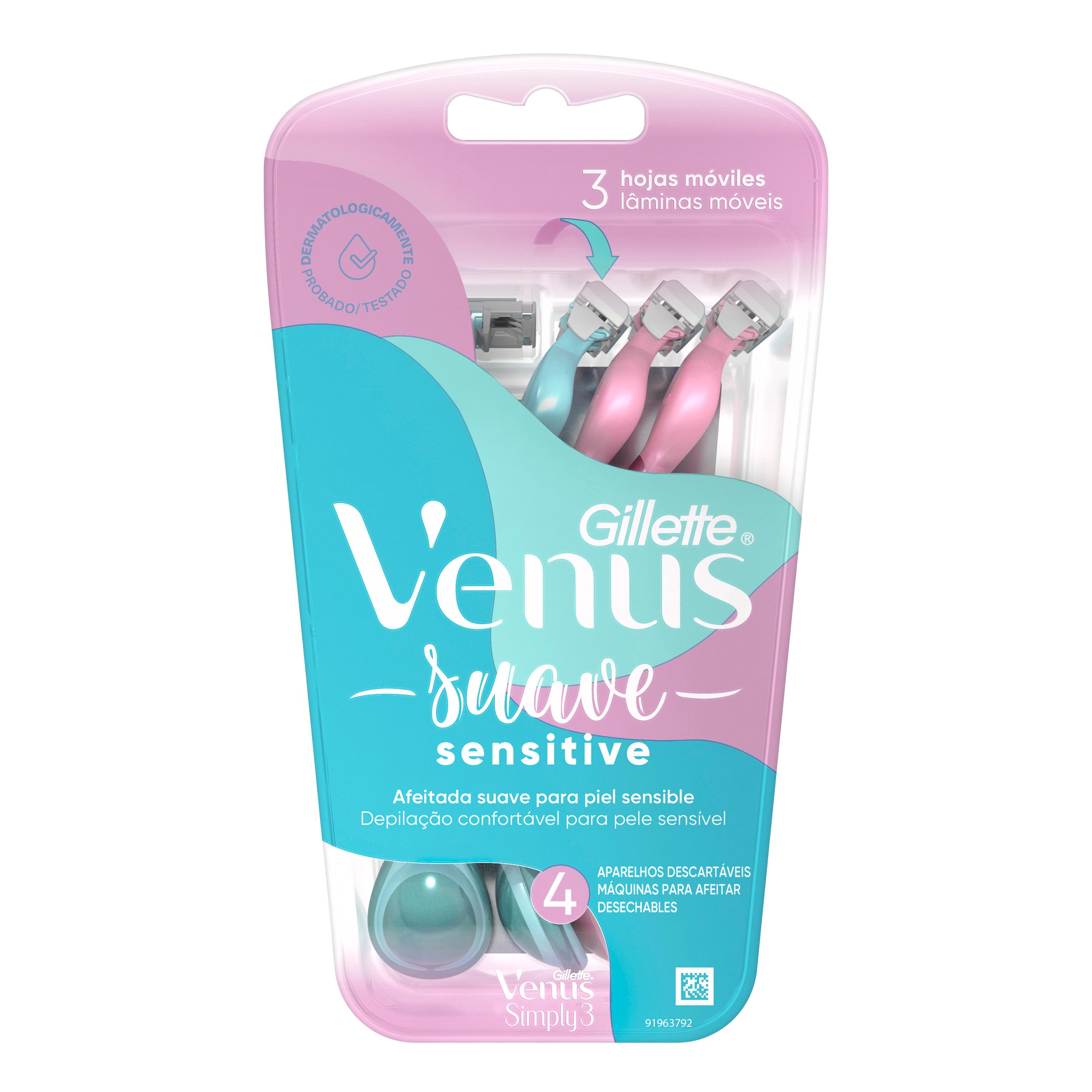 Comprar Rasuradora para Mujer Gillette Venus Suave Sensitive, Piel ...
