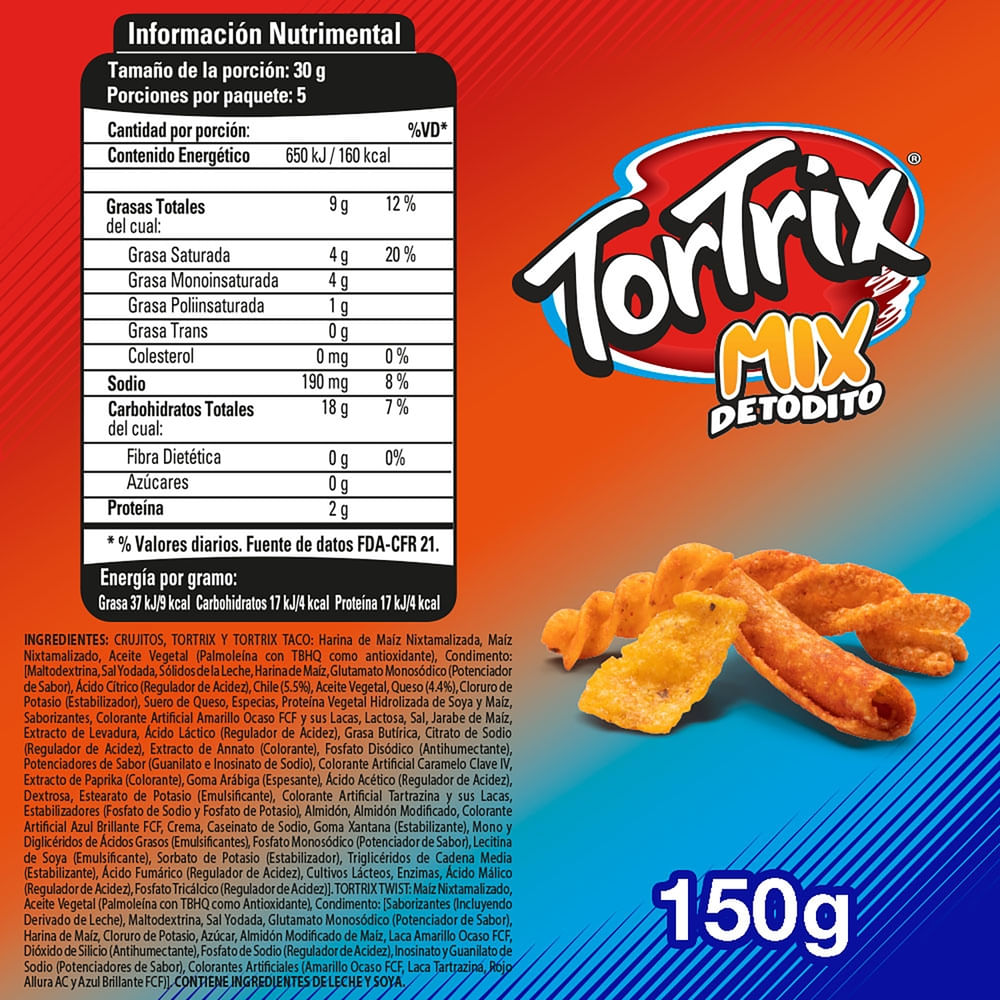 Comprar Snack Tortrix Mix Detodito - 150 g | Walmart Guatemala - Paiz ...