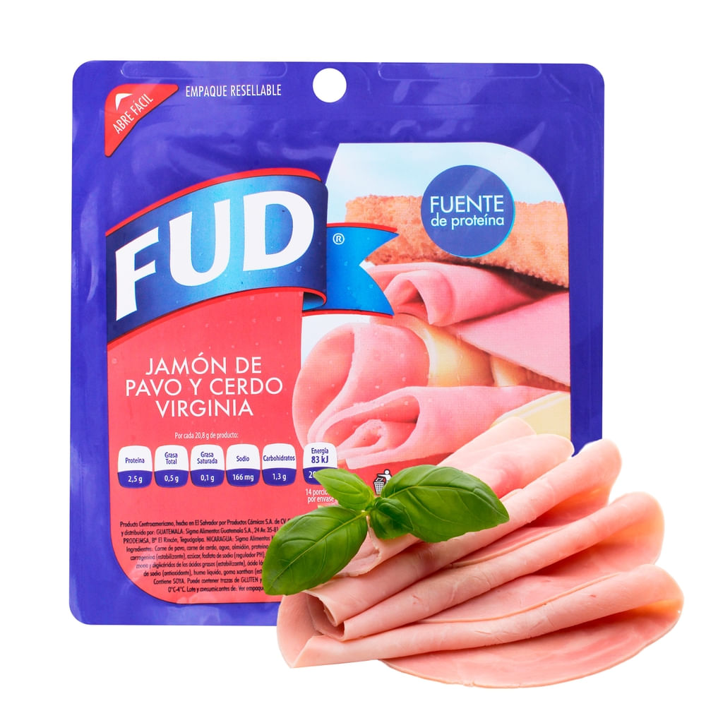 Comprar Jamón Fud Virginia de Pavo y Cerdo - 290 g | Walmart Guatemala ...