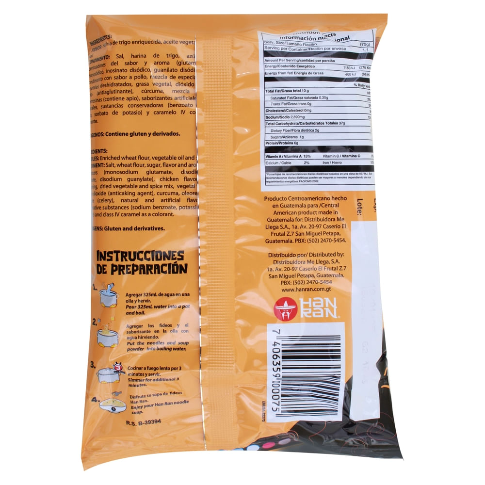 Comprar Sopa Han Ran Sobre Gallina - 80 g | Walmart Guatemala