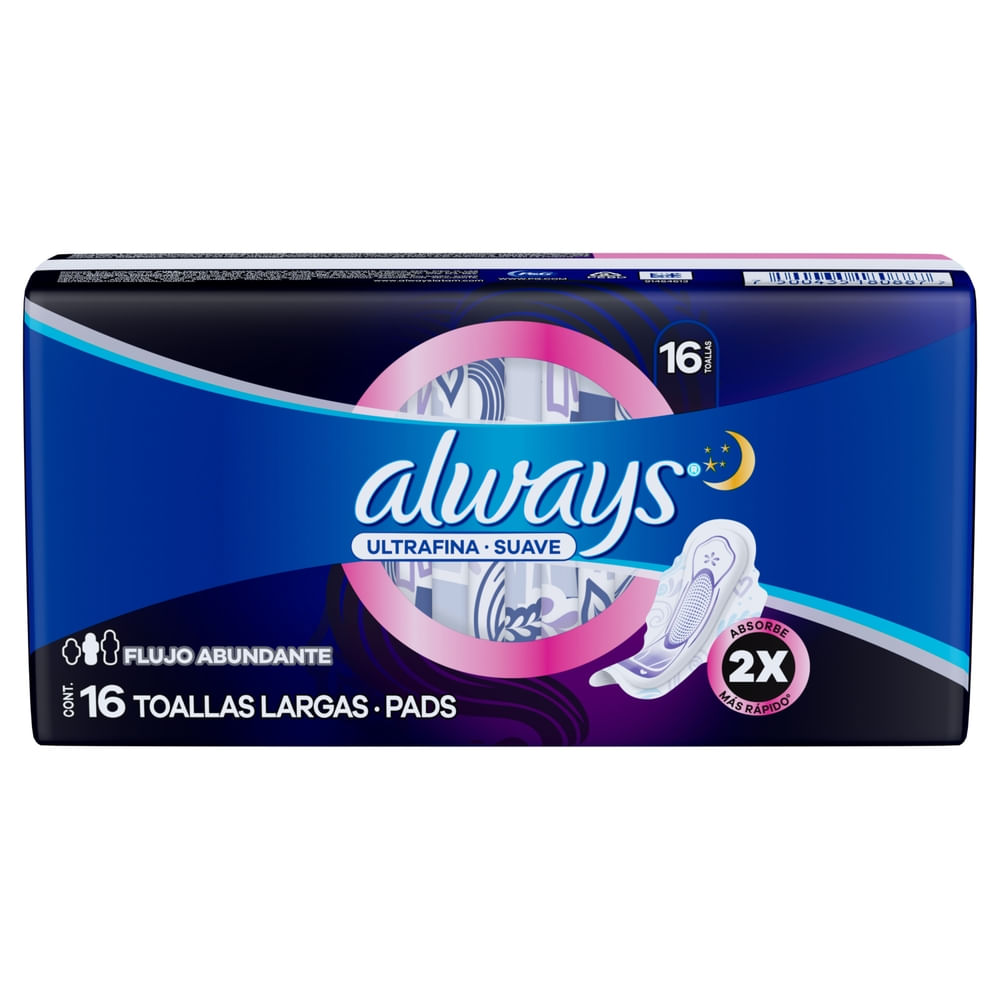 Comprar Toallas Nocturnas Always, Ultrafinas Suaves - 16 Unidades ...