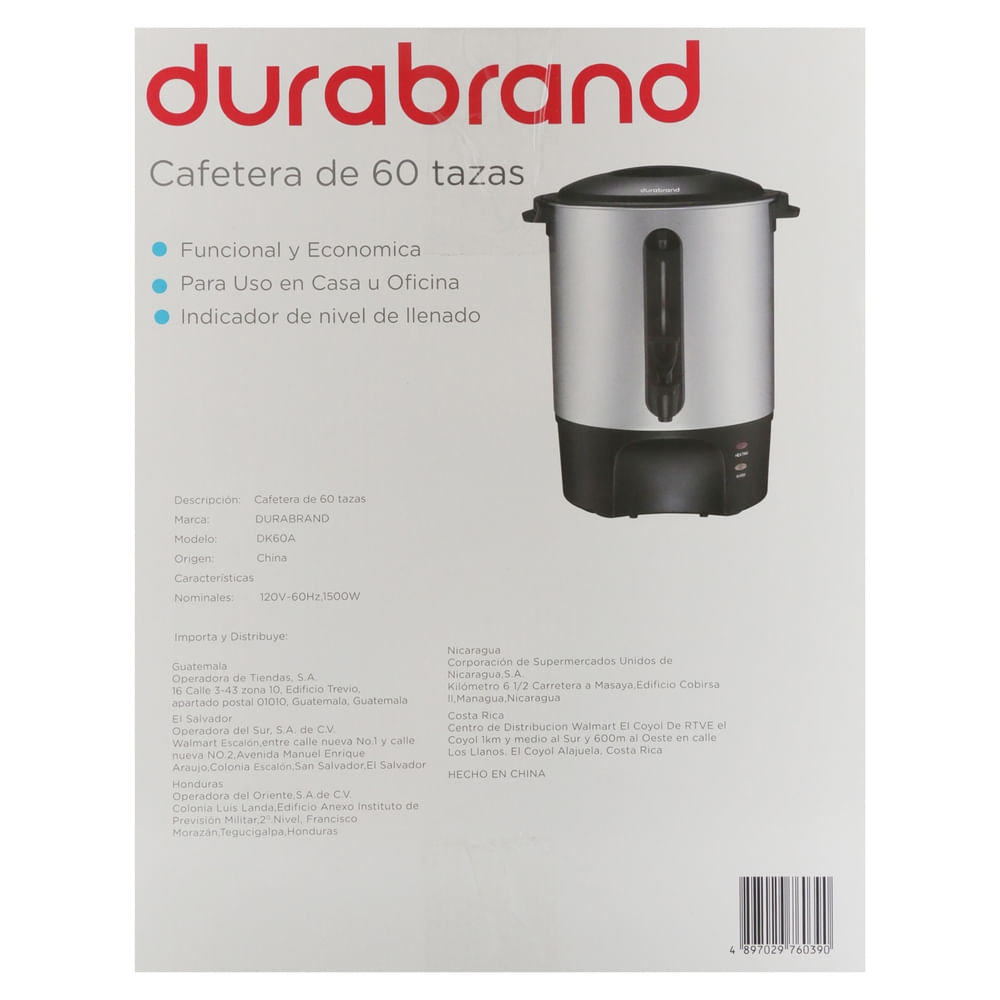 Durabrand Percoladora 60 Tazas - Maxi Despensa | Guatemala