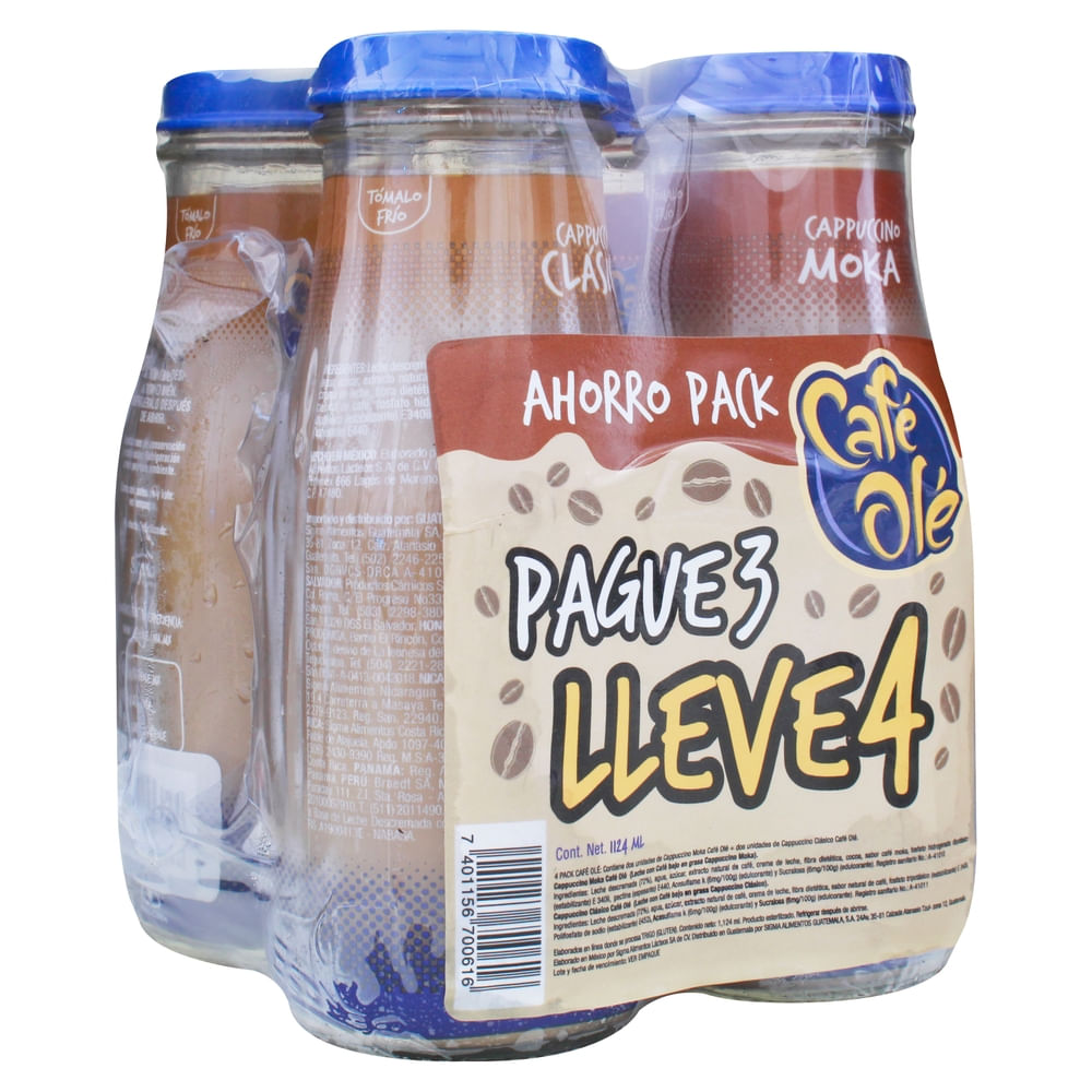 Comprar 4 Pack Café Olé Variedad - 1124ml | Walmart Guatemala - Maxi ...