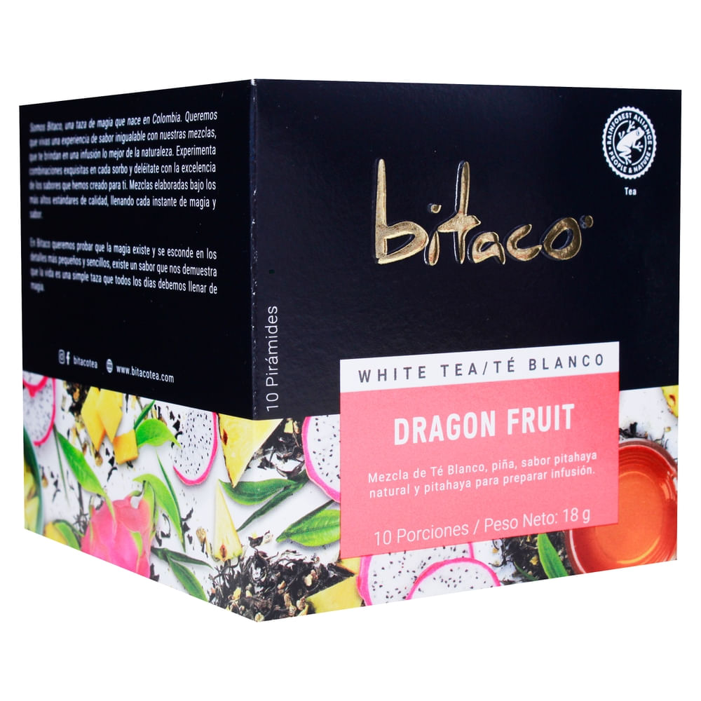 Comprar Té Bitaco Dragon Fruit Blanco 12 Unidades - 216 g | Walmart ...