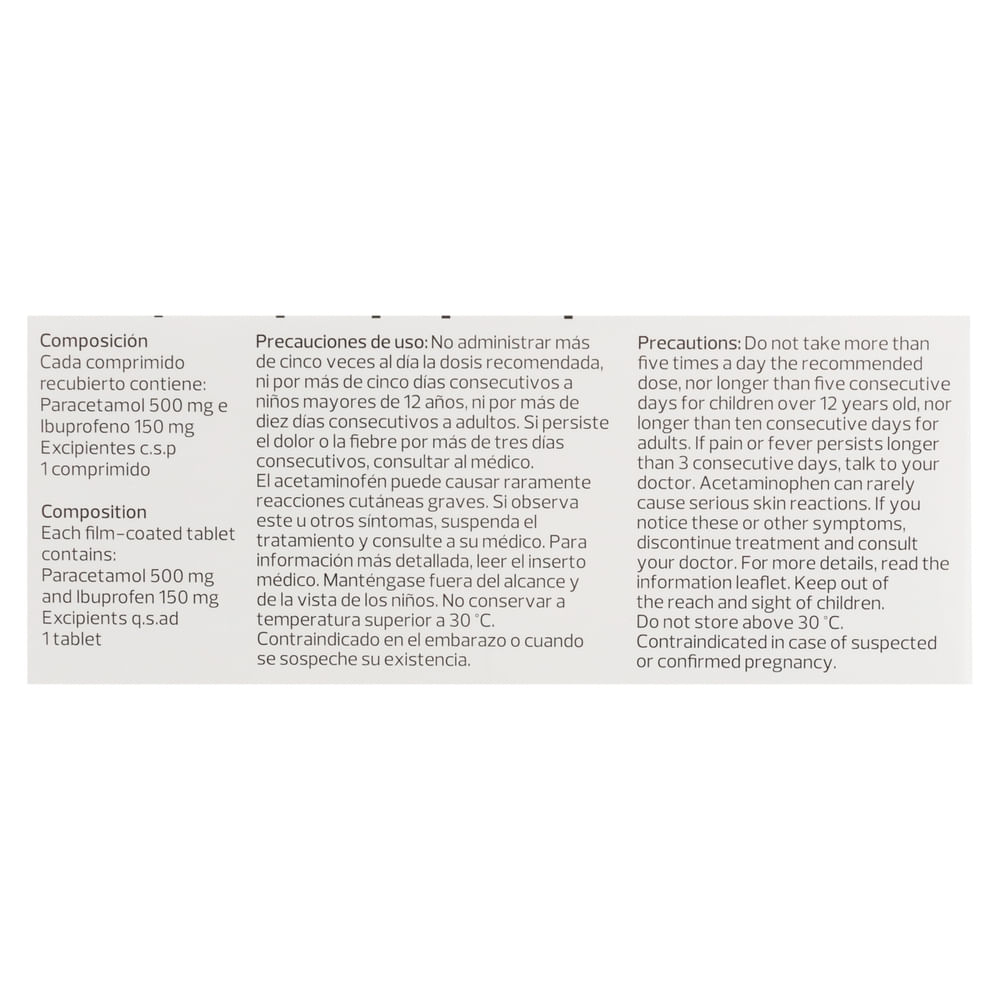 Comprar Paraconica Plus 500Mg/150Mg X 60 Tab X Unidad | Walmart Guatemala