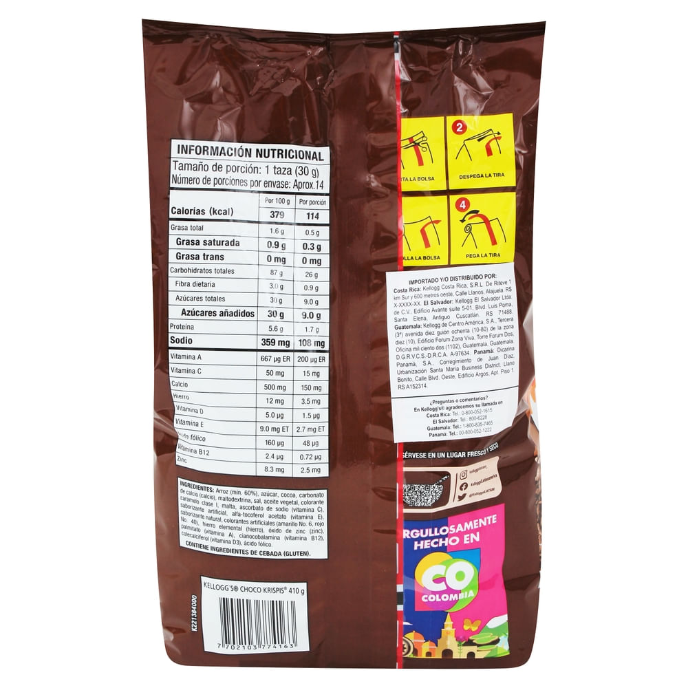 Comprar Cereal Choco Krispis Bolsa Col 410gr Walmart Guatemala