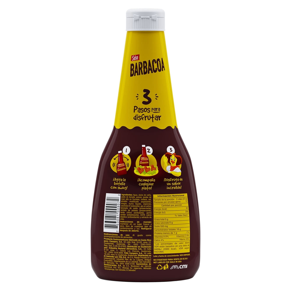 Comprar Salsa marca Campero Barbacoa - 430g | Walmart Guatemala - Maxi ...