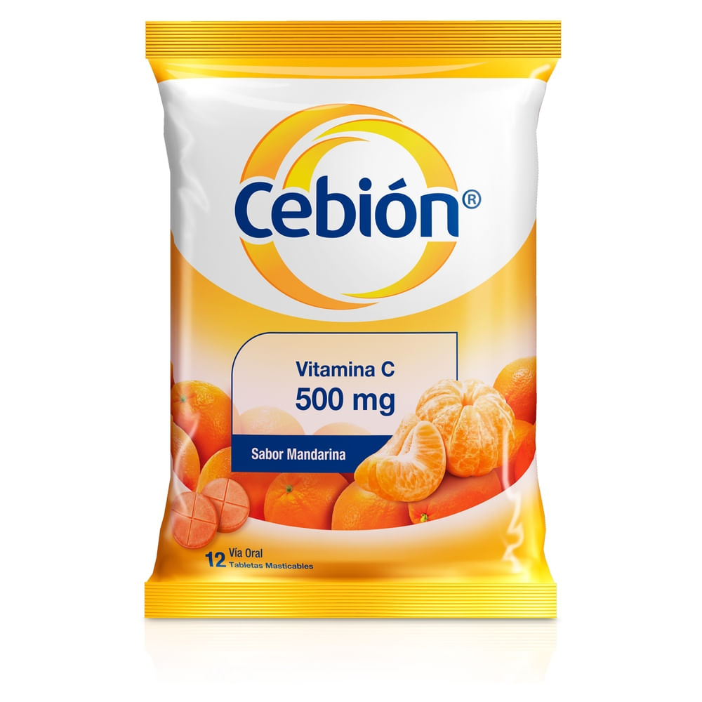 Comprar Tabletas Masticables Cebión Vitamina C, Sabor Mandarina - 500mg ...