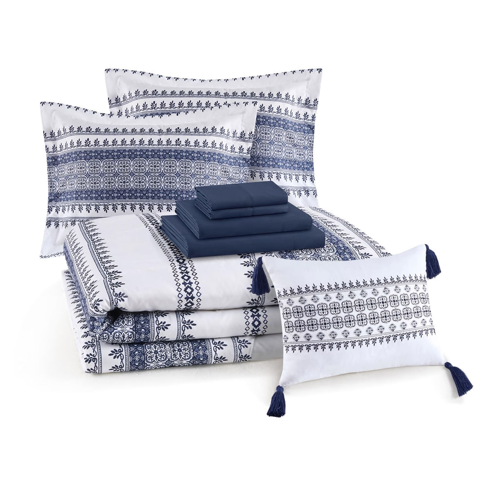 Comprar Edredón Queen, Mainstays color azul -8 pzas | Walmart Guatemala ...