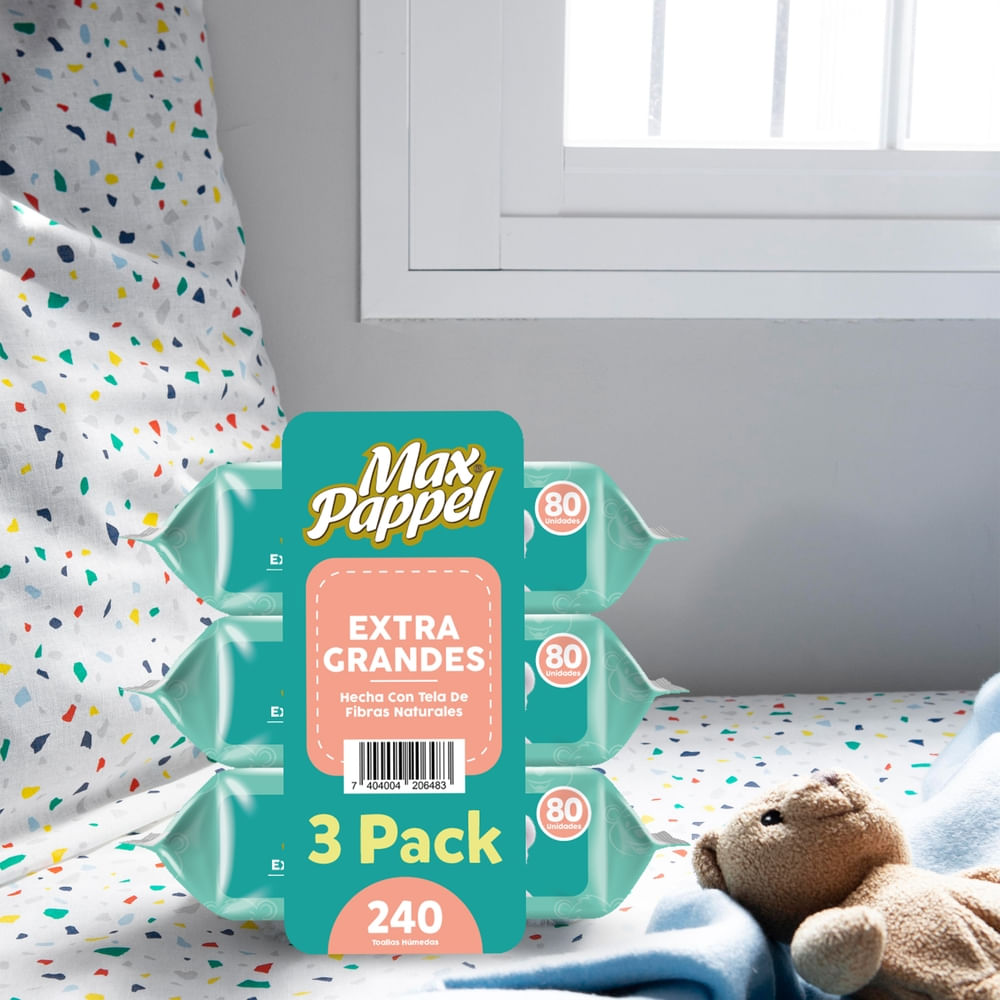 Comprar Toallitas Humedas Max Pappel 3 pack - 240 uds | Walmart ...
