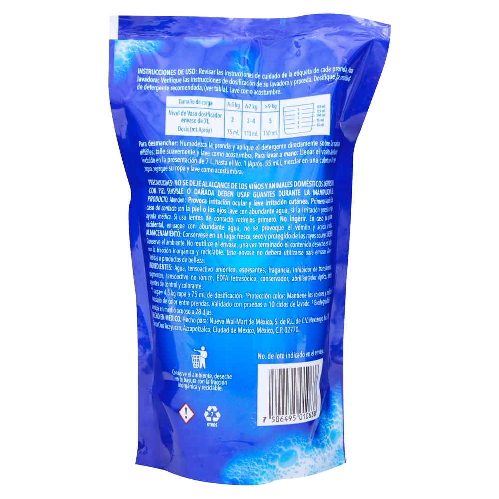 Comprar Detergente Líquido Marca Great Value Para Ropa Blanca Y Color ...