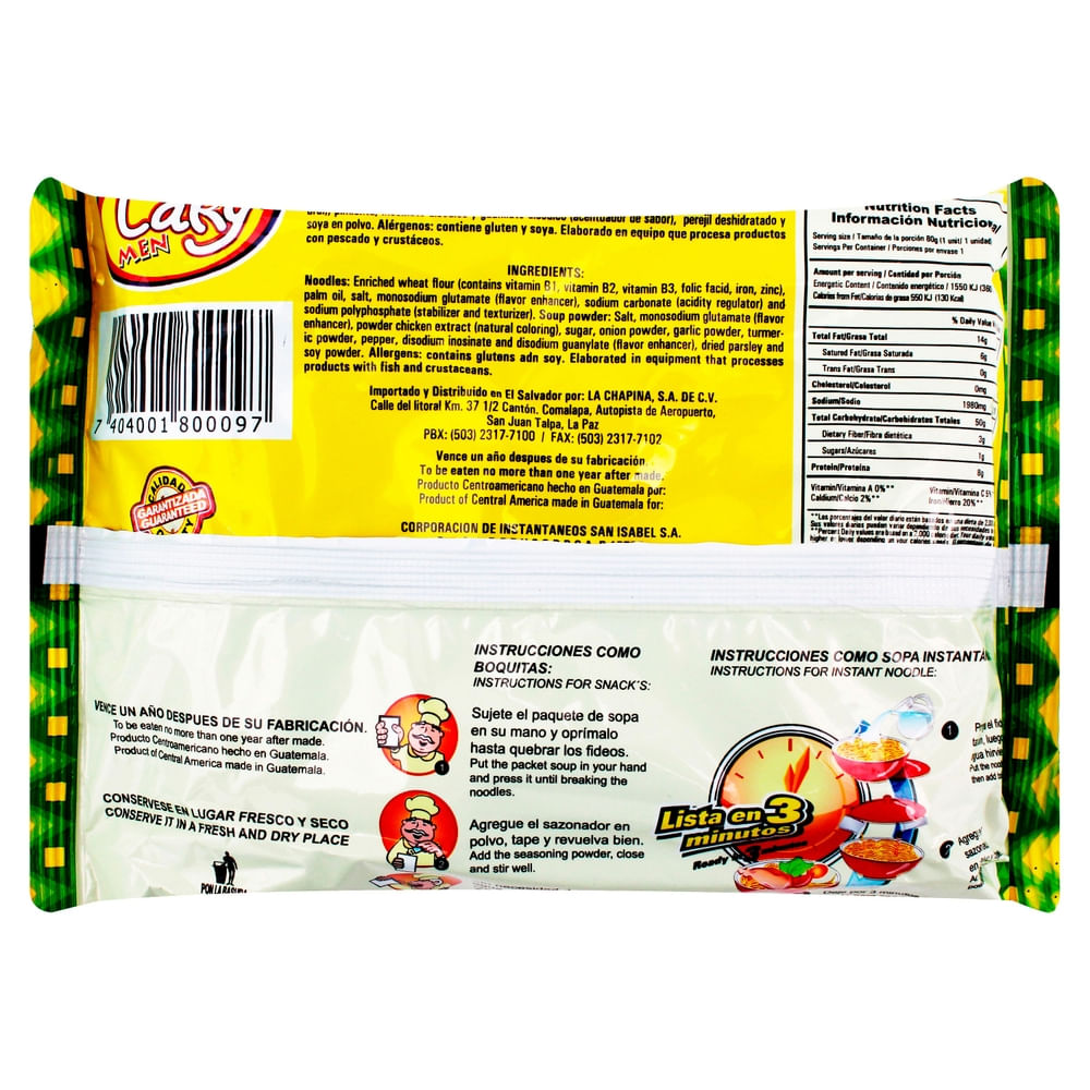 Comprar Sopa Laky Pollo Sobre - 80 g | Walmart Walmart Guatemala ...