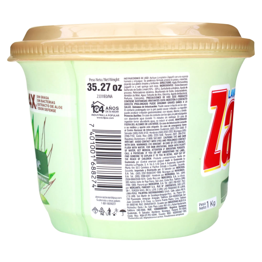 Comprar Lavaplatos Zagaz care aloe - 1000 g | Walmart Guatemala - Paiz ...
