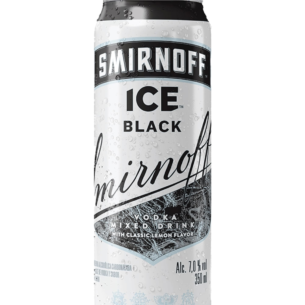 Bebida Saborizada a Base de Vodka Smirnoff Ice Black Lata -350 ml ...