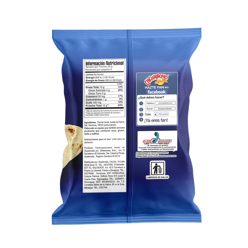 Comprar Chicharrón Señorial tortillero sal -150g | Walmart Guatemala ...