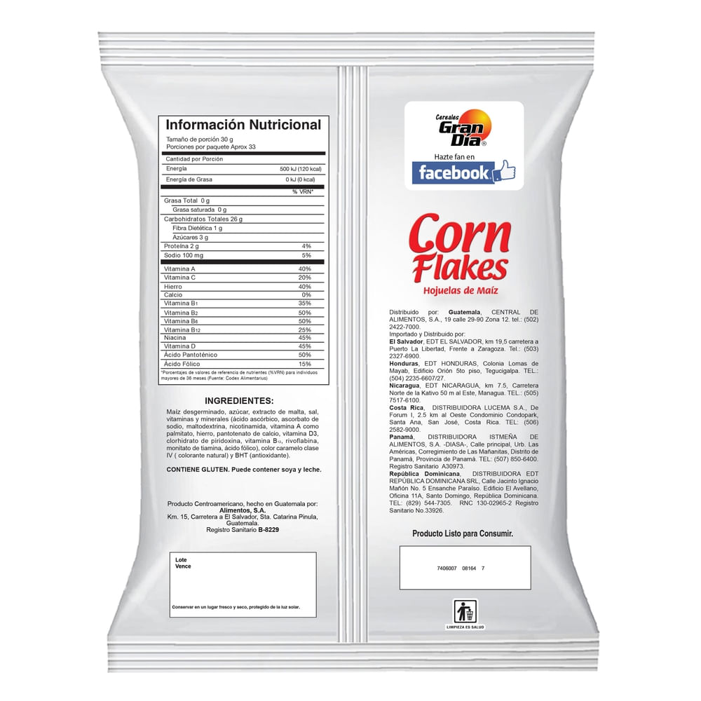 Comprar Cereal Gran Día Cornflakes Bolsa - 1000 g | Walmart Guatemala ...