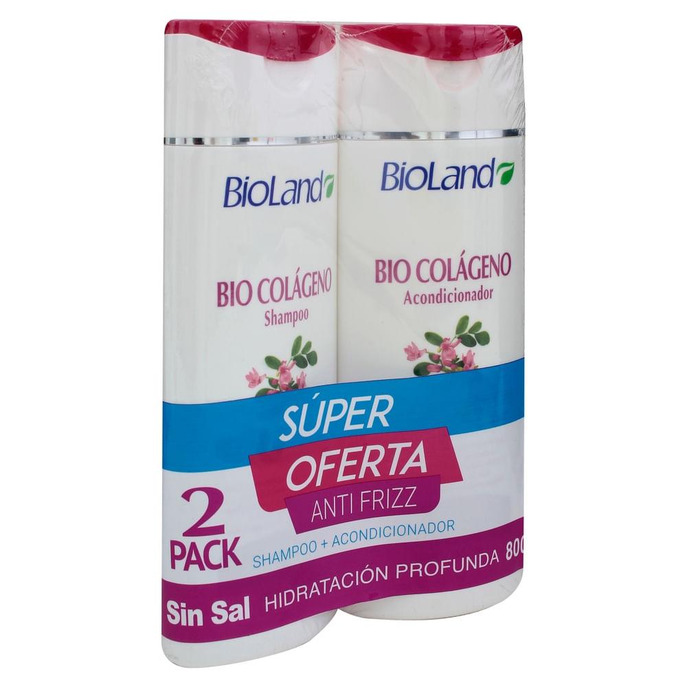 Shampoo y Acondiconador Bio Colágeno Bioland 2 Pack - 800 ml - Paiz ...