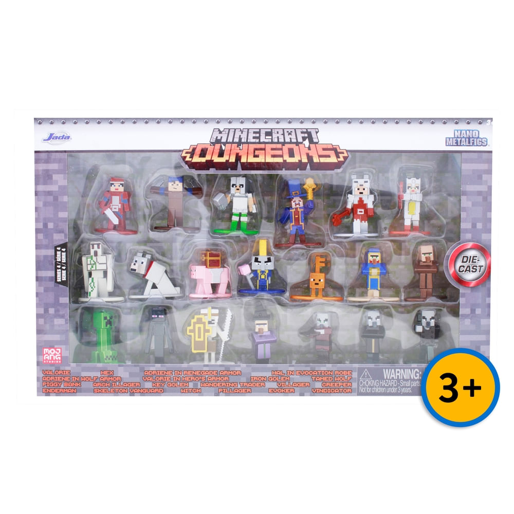 Nano Metal Figs 20 Pzs Surtido Minecraft