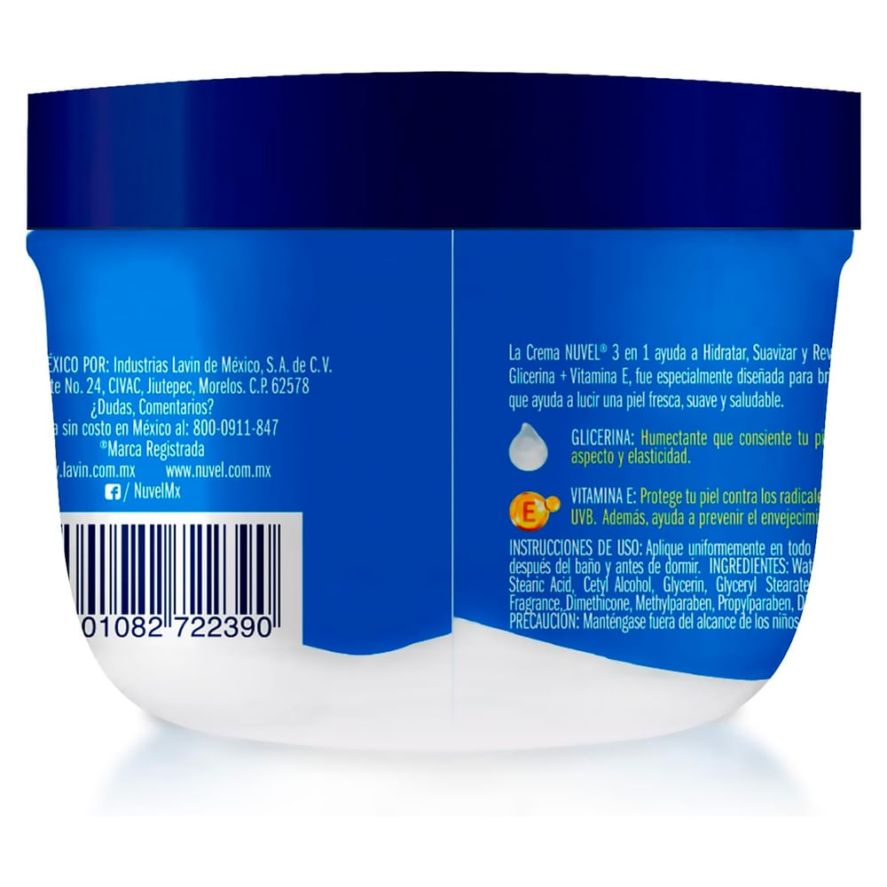 Comprar Crema Nuvel 3 En 1 Glicerina 230ml | Walmart Guatemala - Maxi Despensa | Guatemala