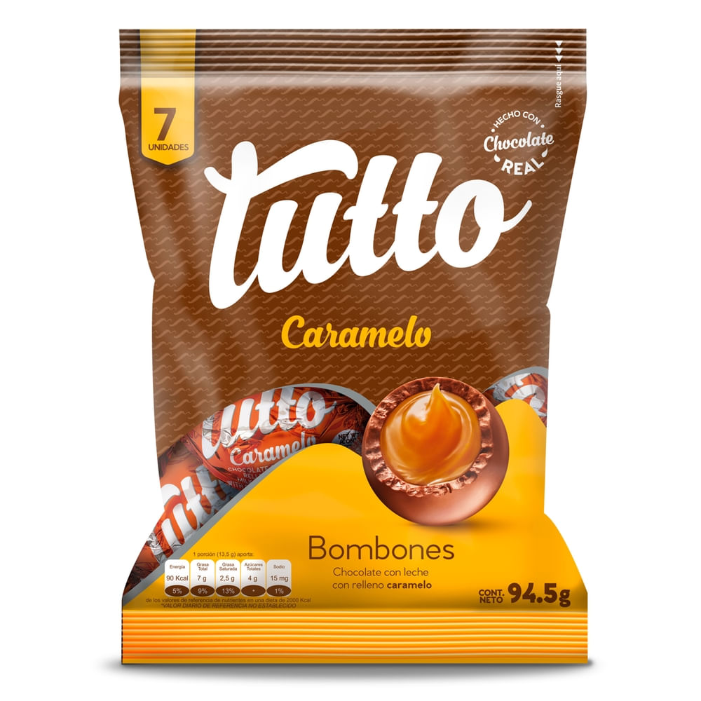 Comprar Chocolate Tutto Bombon Relleno De Dulce De Leche - 112 g ...