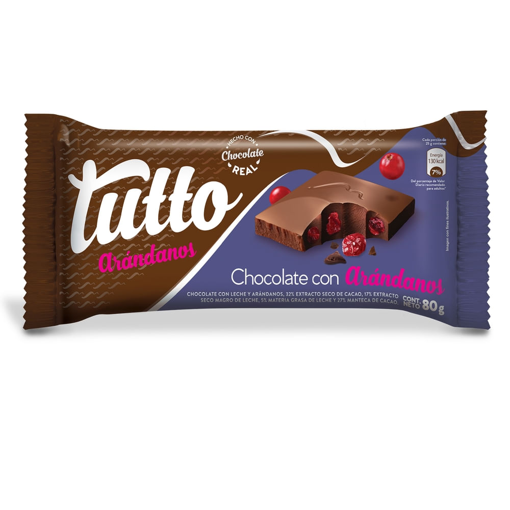 Comprar Chocolate Tutto Chocolovers Arándanos - 80 g | Walmart ...