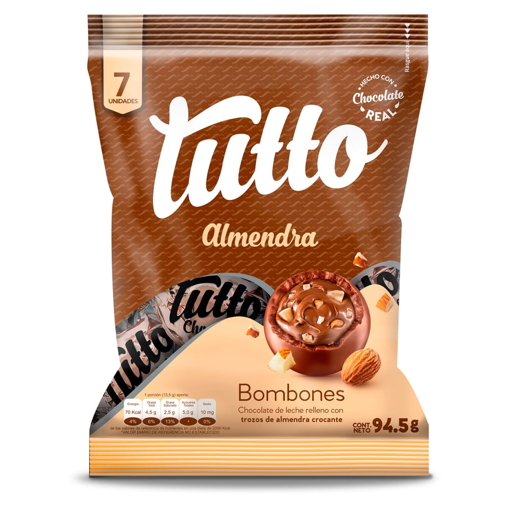 Comprar Chocolate Tutto Bombones con Almendras - 94,5 g | Walmart ...